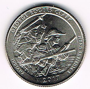 25 Cents / Quarter George Rogers Clark Park, Indiana, 2017 - D - For ...
