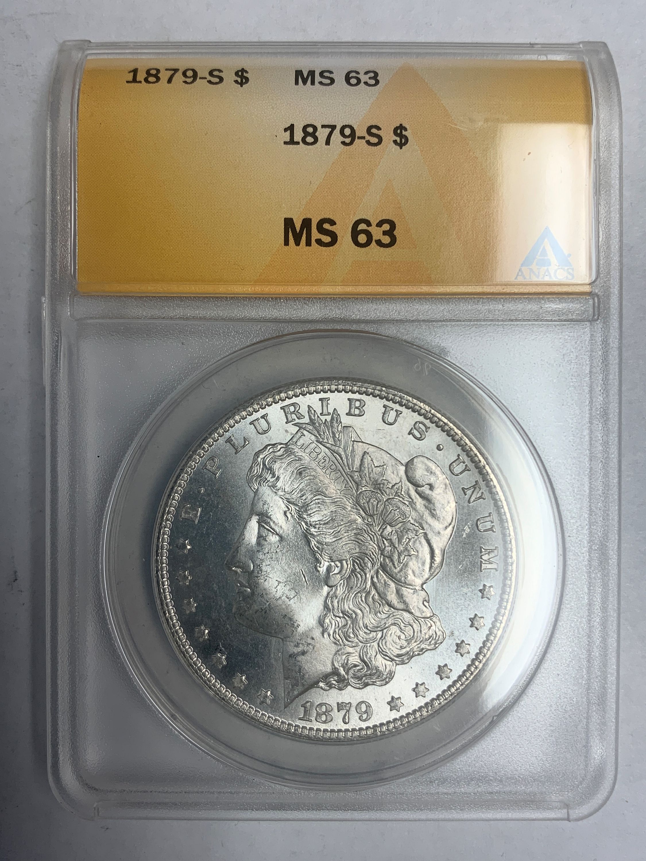 1879-S Morgan Silver Dollar, MS63 ANACS (4895) - For Sale, Buy Now ...