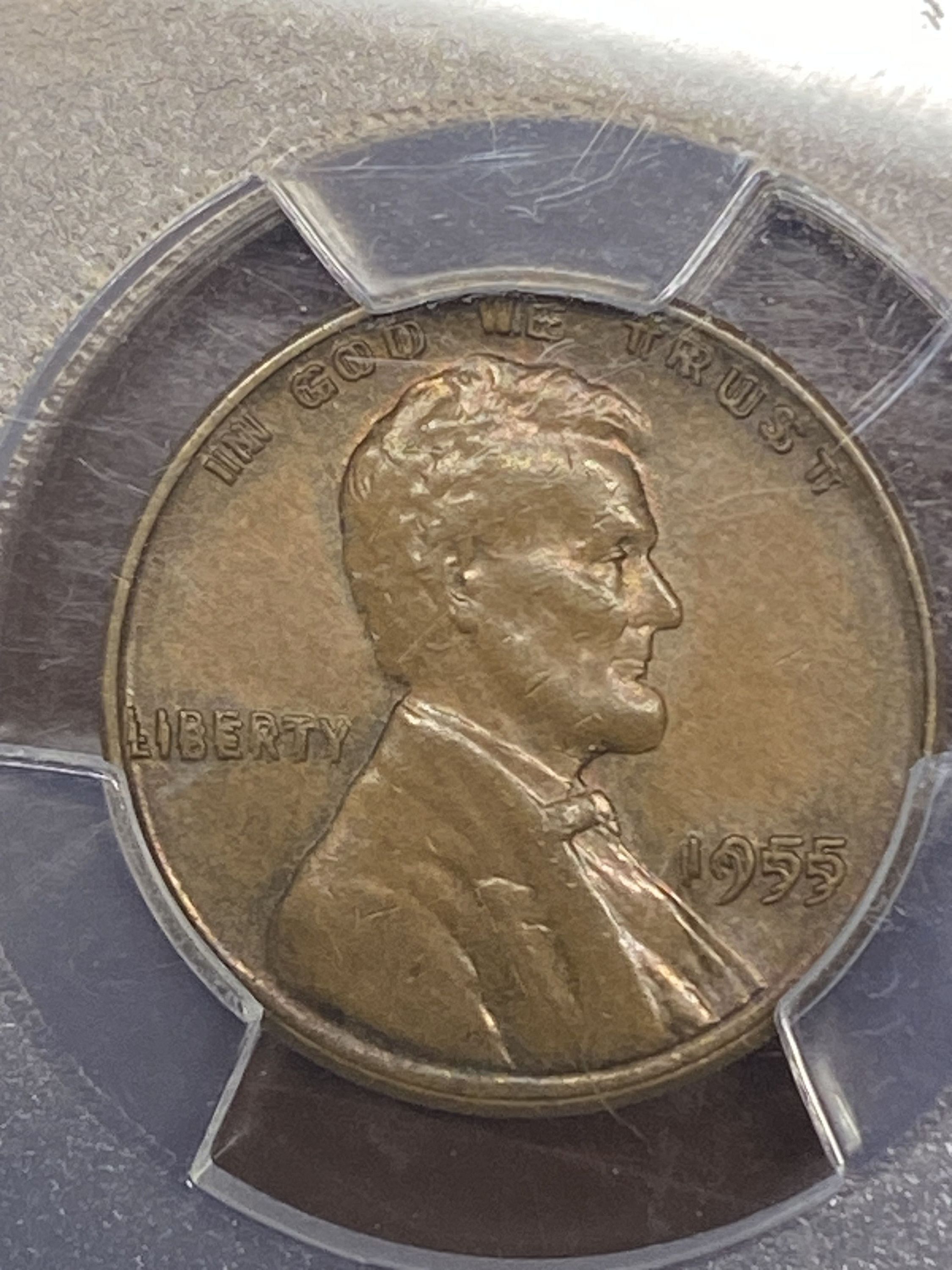 1955 Double Die Obverse Lincoln Wheat Cent PCGS MS62 Brown AWESOME RARE ...