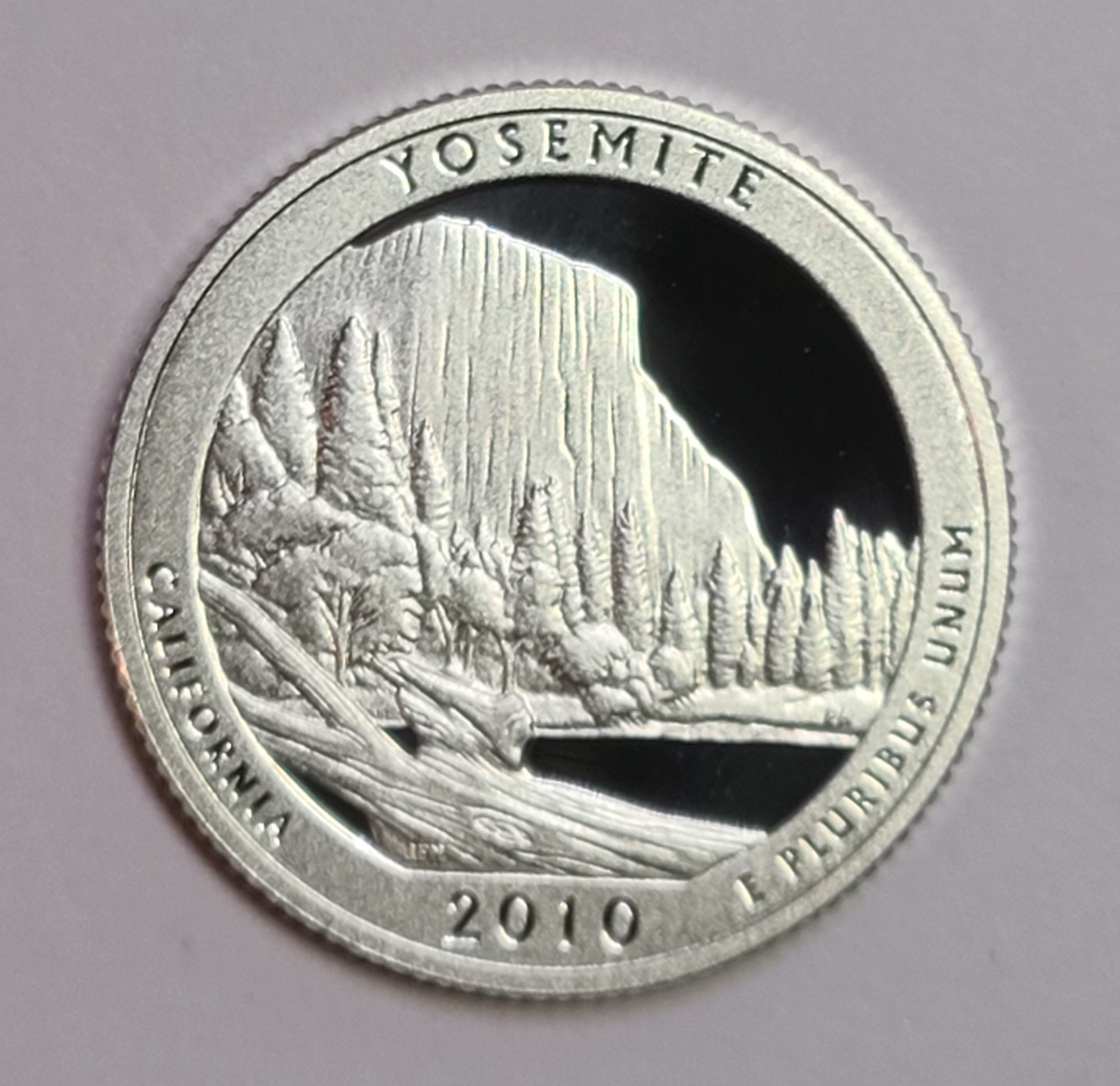 2010-S California-Yosemite SILVER Proof-65 (GEM) National Parks Quarter ...