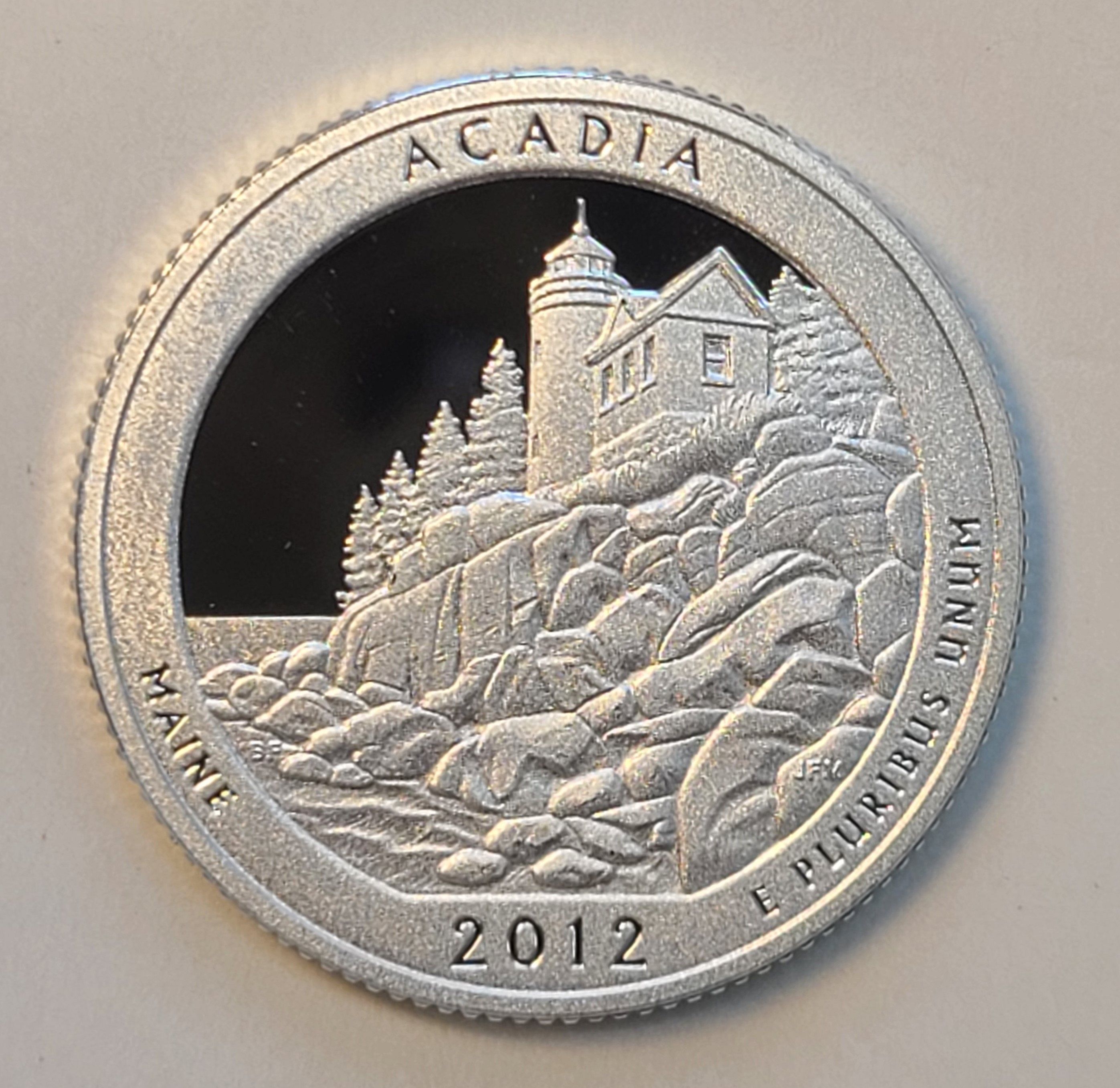 2012-S Maine-Acadia SILVER Proof-66 (GEM+) National Parks Quarter - For ...