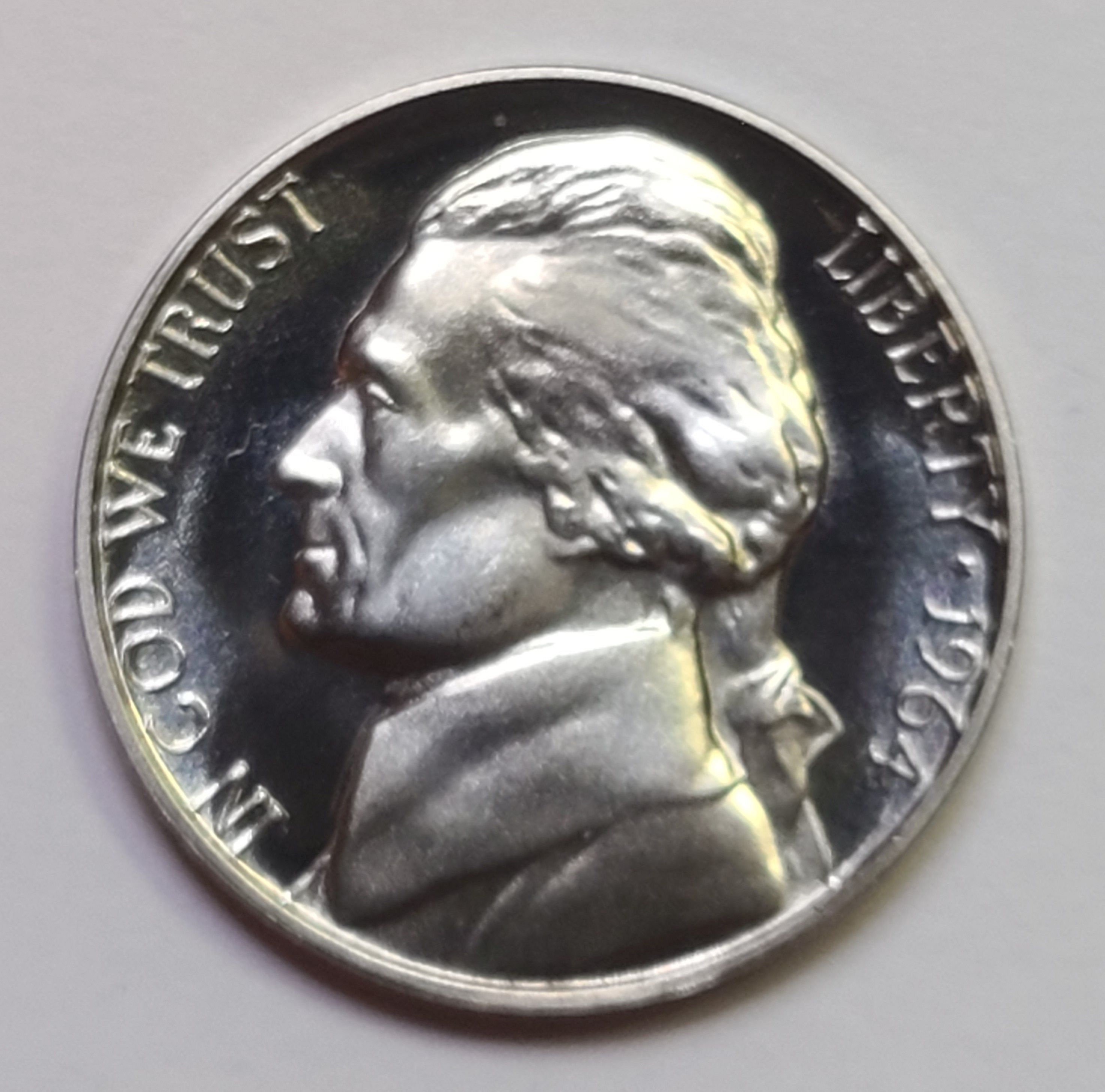 1964 Proof Jefferson Nickel Proof-66 (GEM+) 3ST Strong Strike - For ...