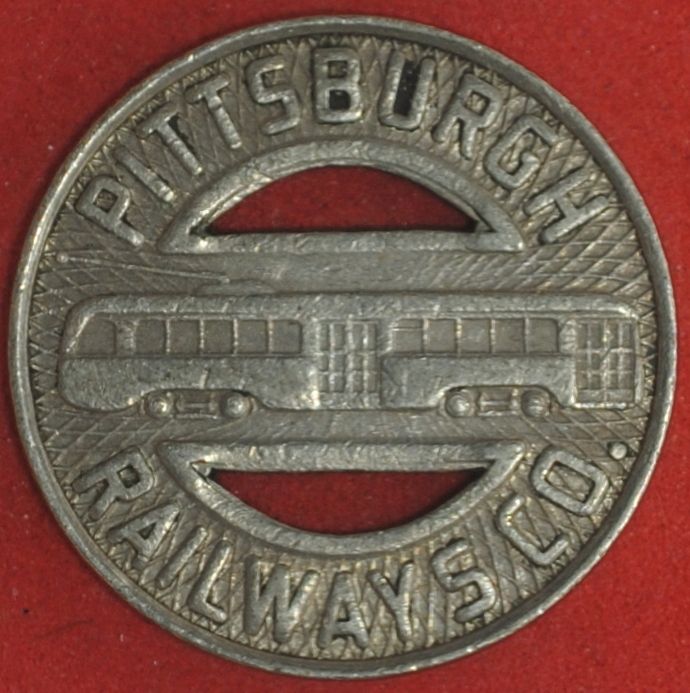 Pittsburgh Railways CO. (Pennsylvania) Fare Token PA 765AB - For Sale ...