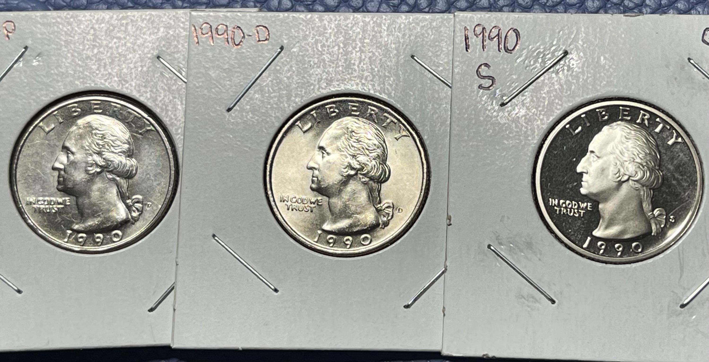 1990-P/D/S Choice BU/Proof Washington US Quarter Lot • Pulled Direct ...