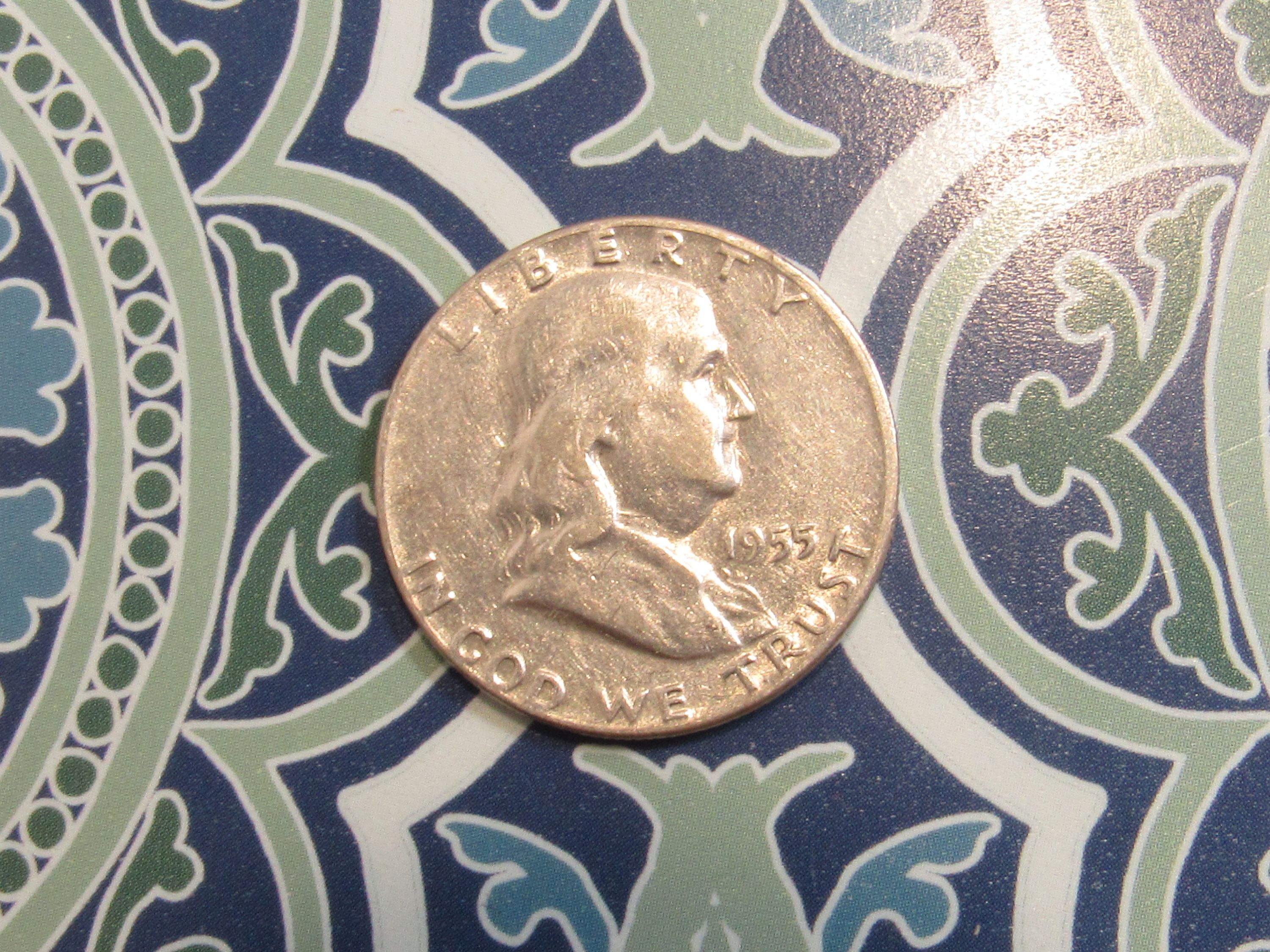 1955 FRANKLIN HALF DOLLAR bv73 - For Sale, Buy Now Online - Item #721612