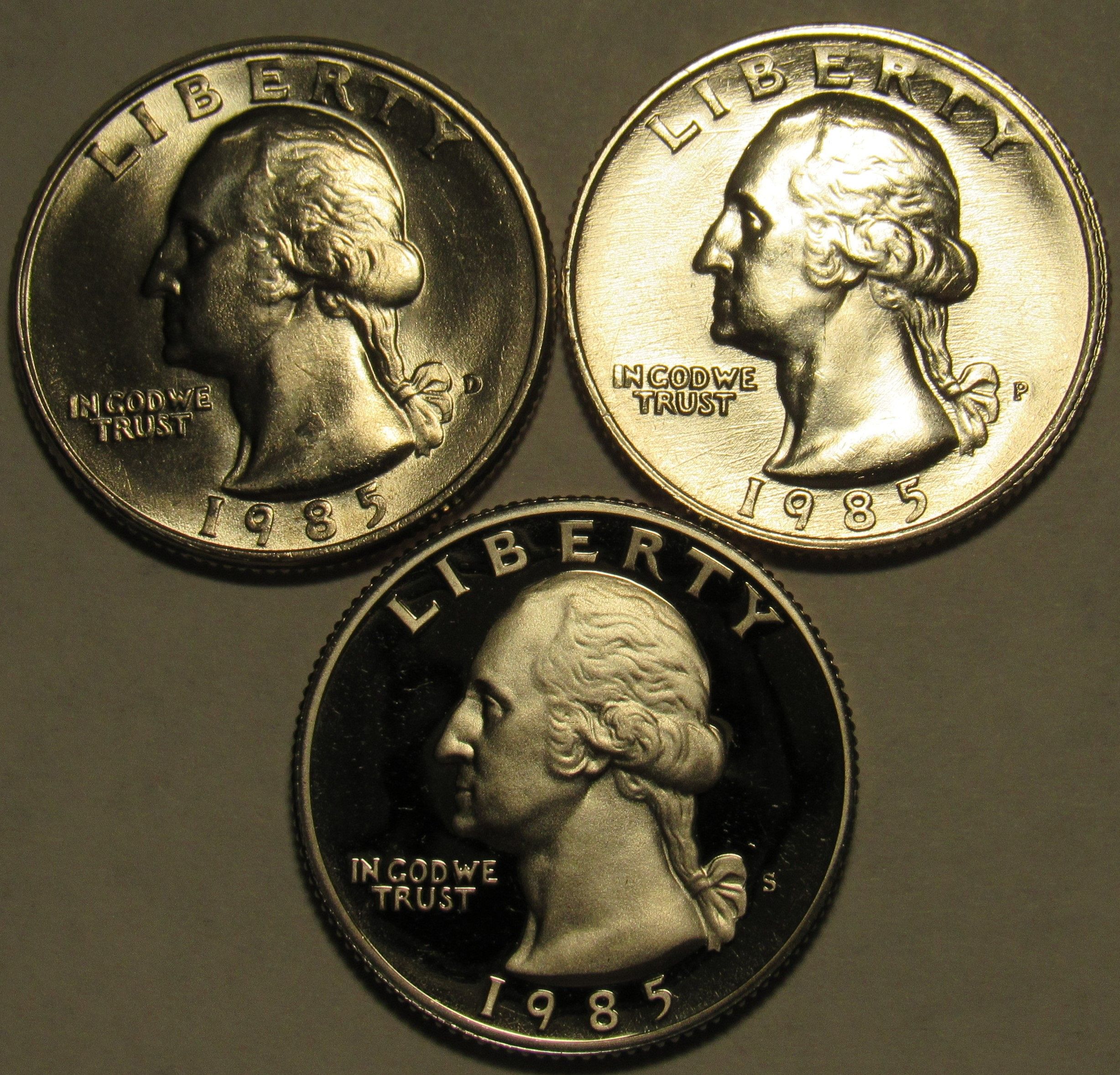 1985 P,D&S Washington Quarters, BU and Proof - For Sale, Buy Now Online ...