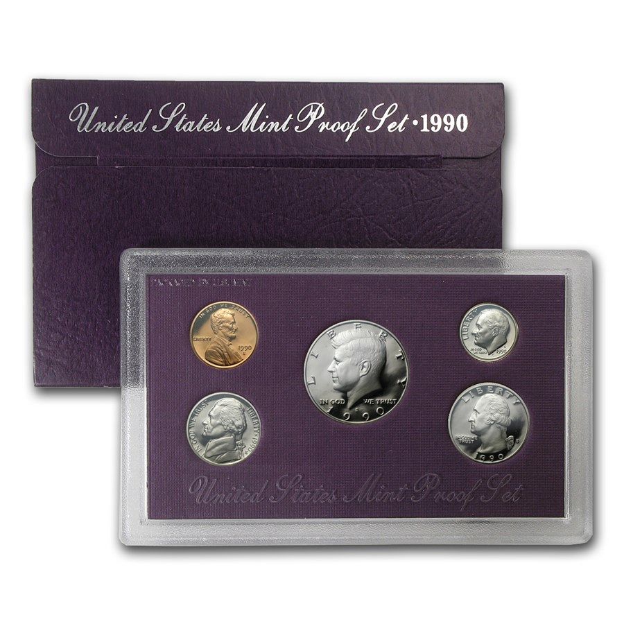 1990-S US Mint Proof Set 5-Coin Set - For Sale, Buy Now Online - Item ...