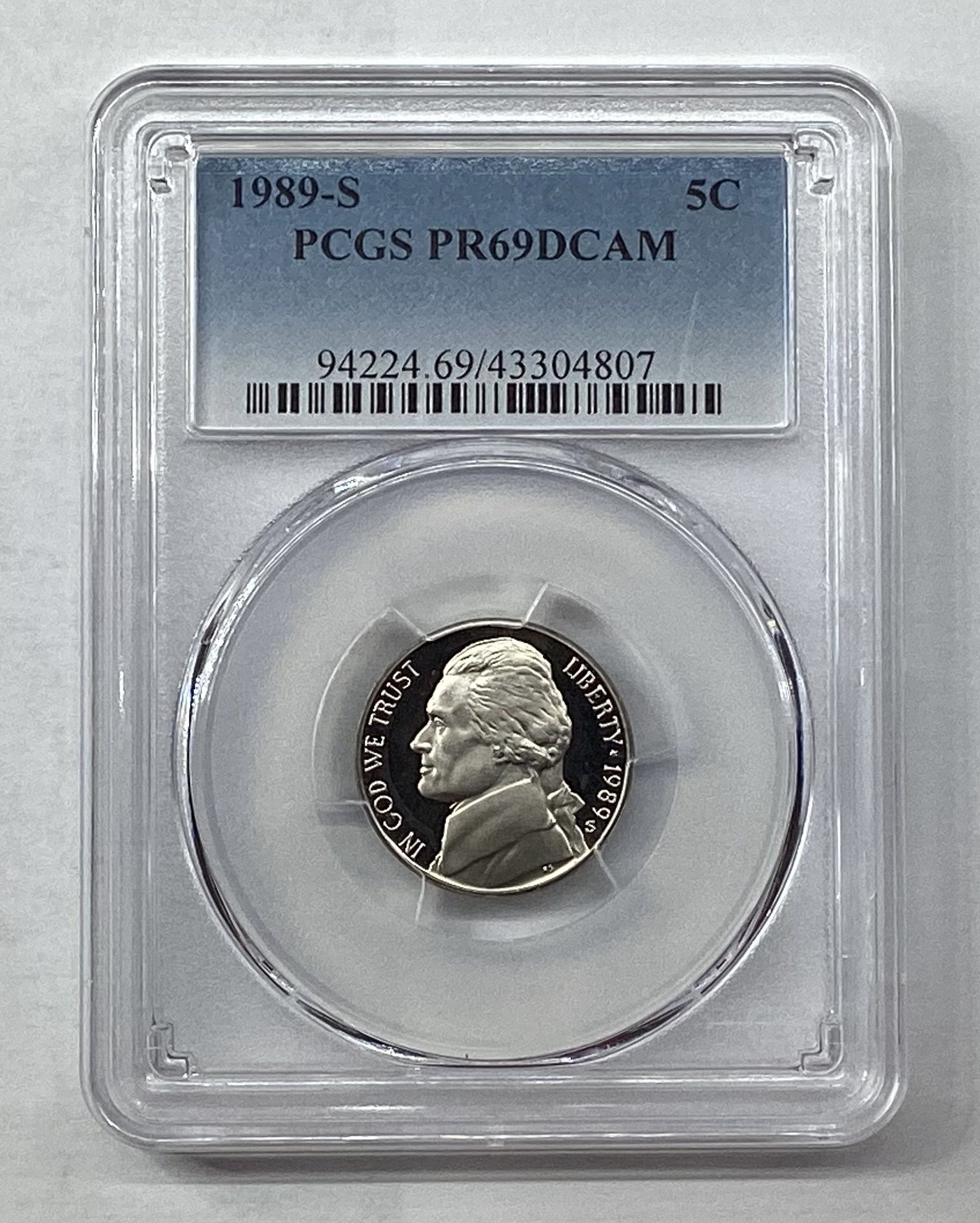 1989-S Jefferson Nickel **PCGS PR 69** - For Sale, Buy Now Online ...