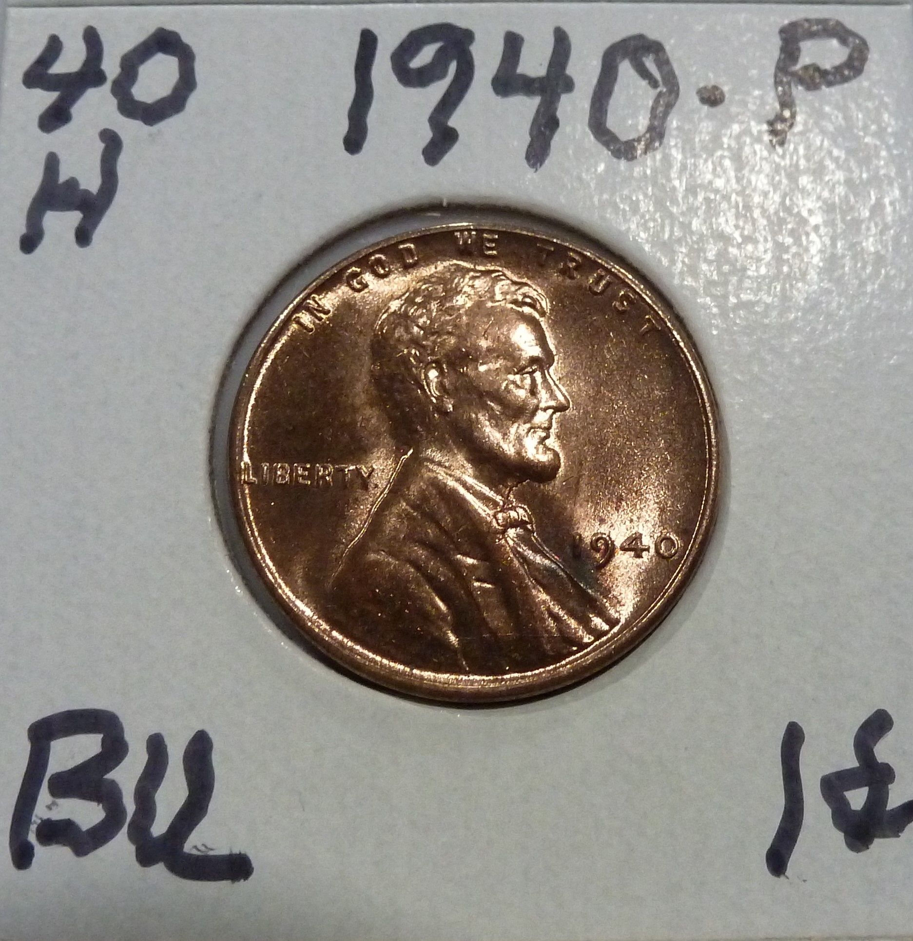 1940-P GEM BU RED Lincoln Wheat Cent (40-H) - For Sale, Buy Now Online ...