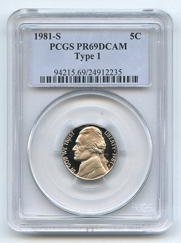 1981 S PROOF JEFFERSON NICKEL - TYPE 1 - FILLED S - For Sale, Buy Now ...