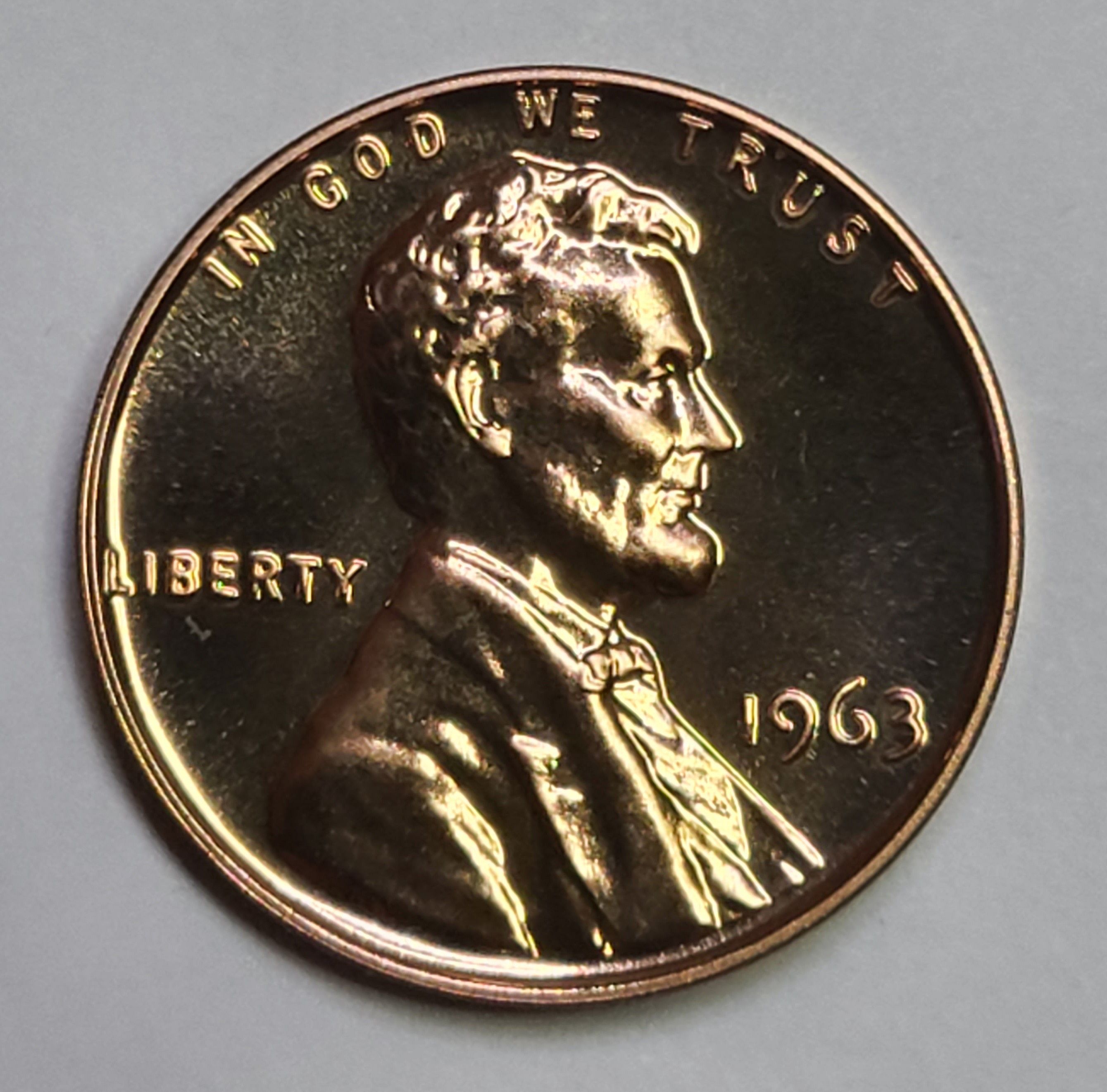 1963 Proof Lincoln Cent Proof-65 (GEM) RED - For Sale, Buy Now Online ...
