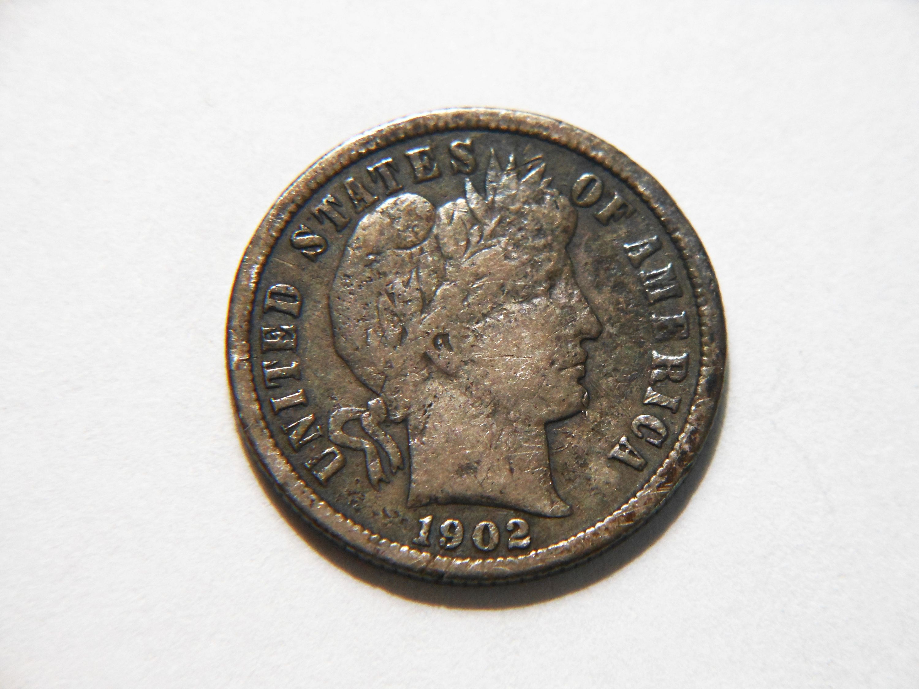 1902-O *Toned* Silver Barber Dime - For Sale, Buy Now Online - Item #732716