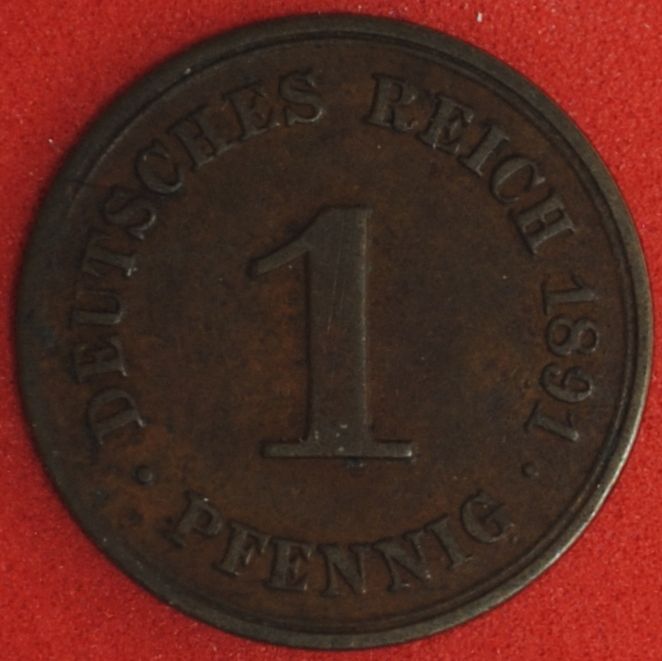 1891A Germany/Empire Pfennig VF - For Sale, Buy Now Online - Item #733847