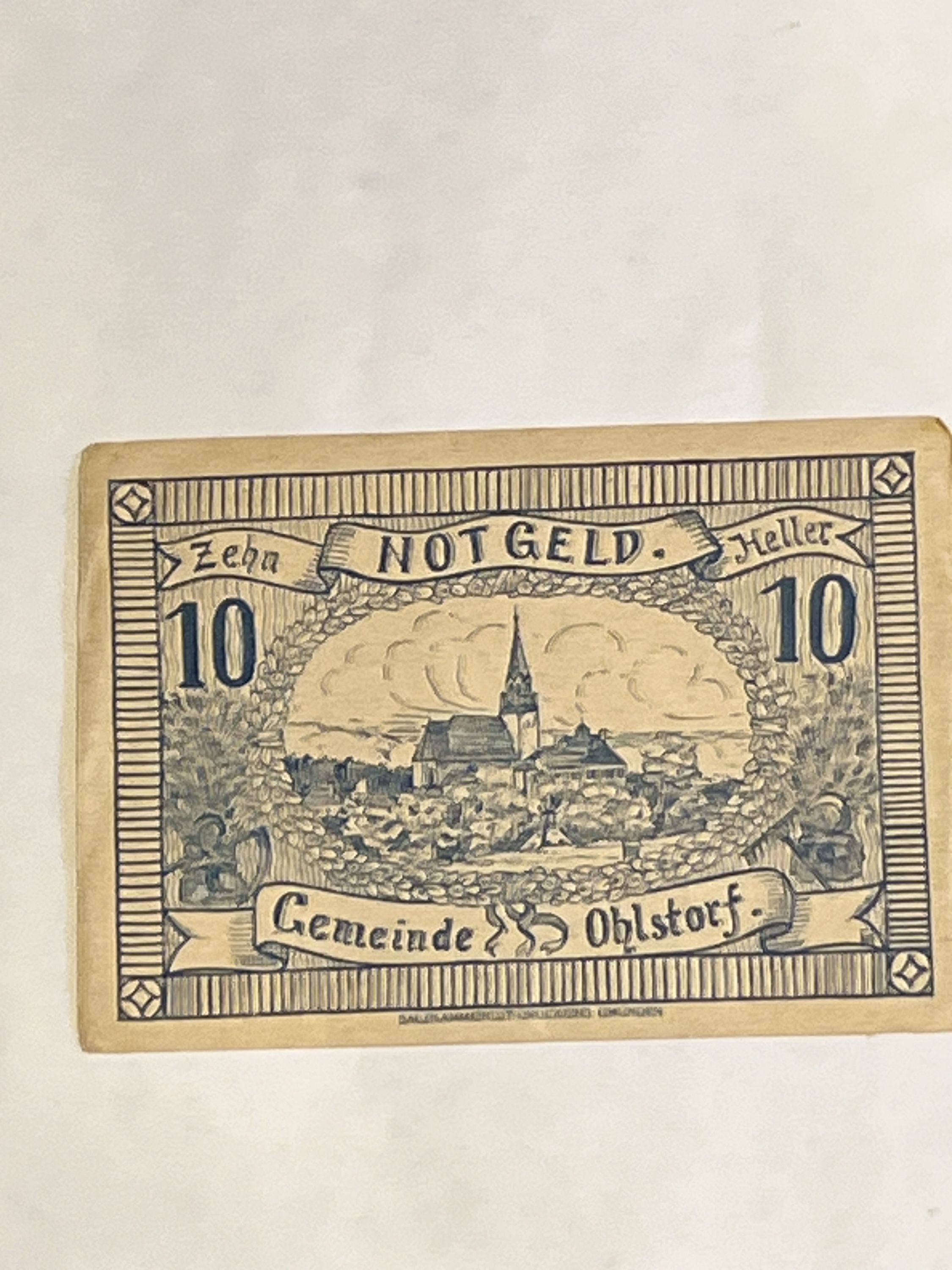 Banknote, Austria, Ohlstorf, 10 Heller, paysage, 1920, 1920-06-01, UNC ...