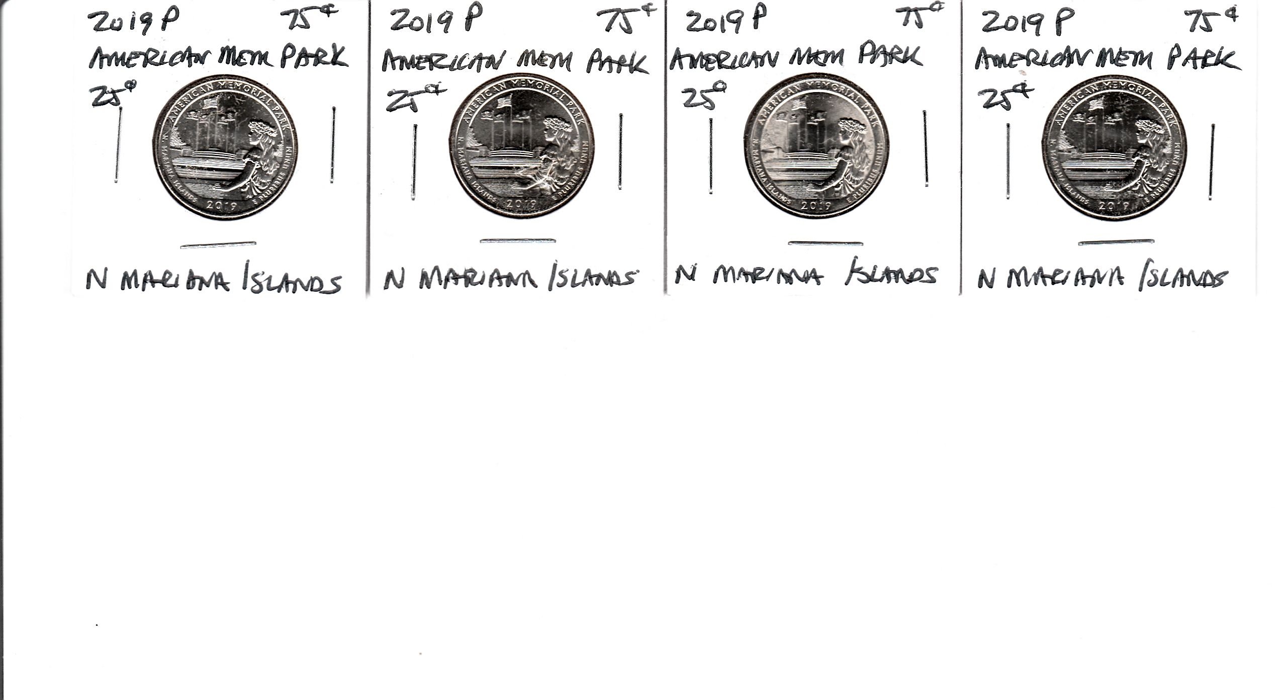2019 P AMERICAN MEMORIAL PARK QUARTER - For Sale, Buy Now Online - Item ...