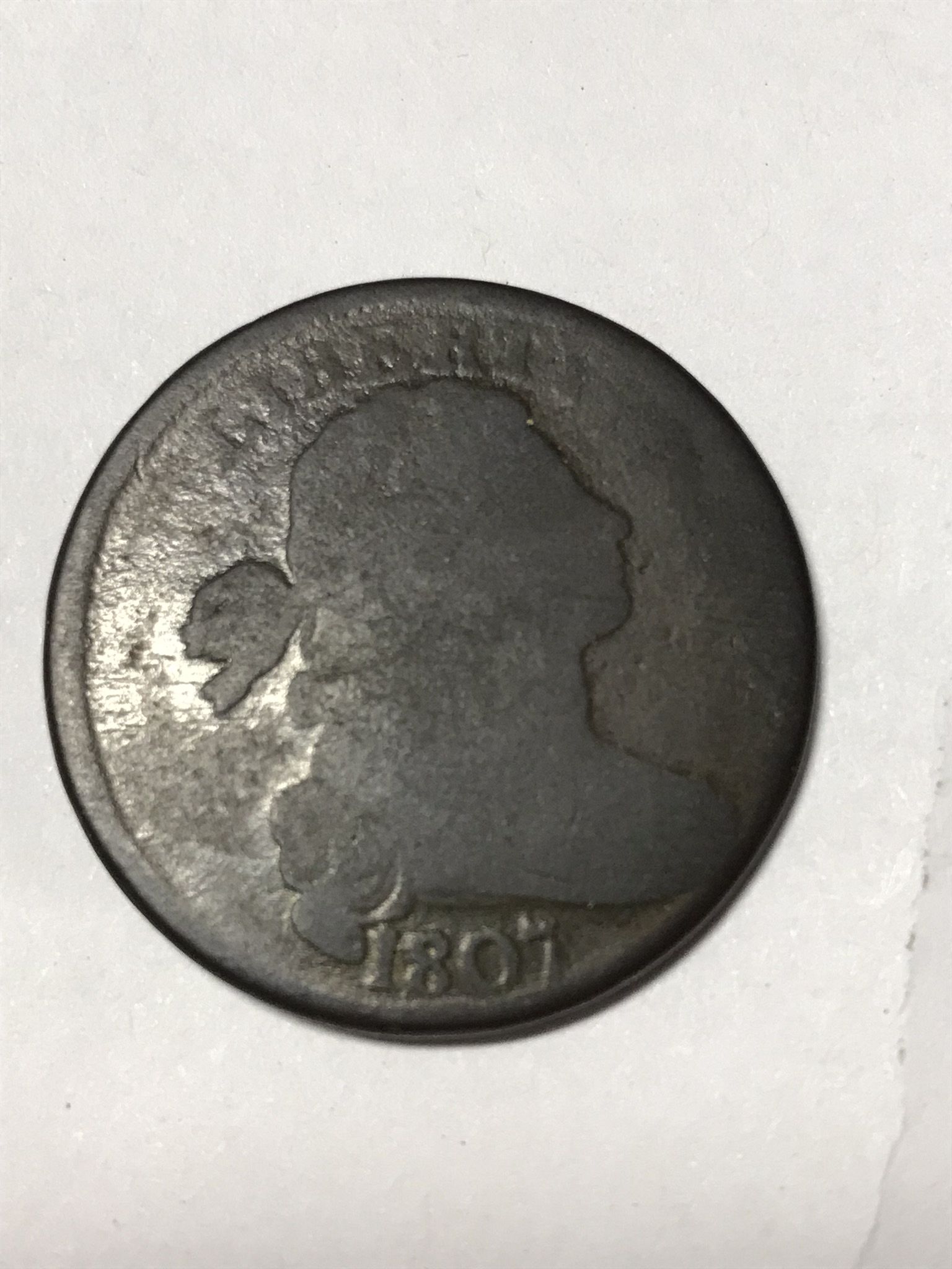 1807 Draped Bust Large Cent Large Fraction Rotated Reverse S276 - For ...