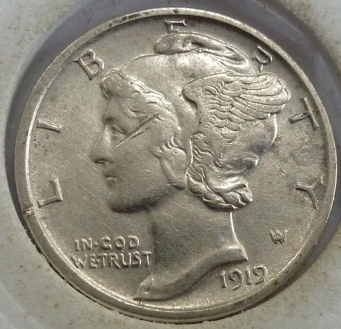 1919-D FINE WITH ISSUES Mercury Dime F (55-16) - For Sale, Buy Now ...