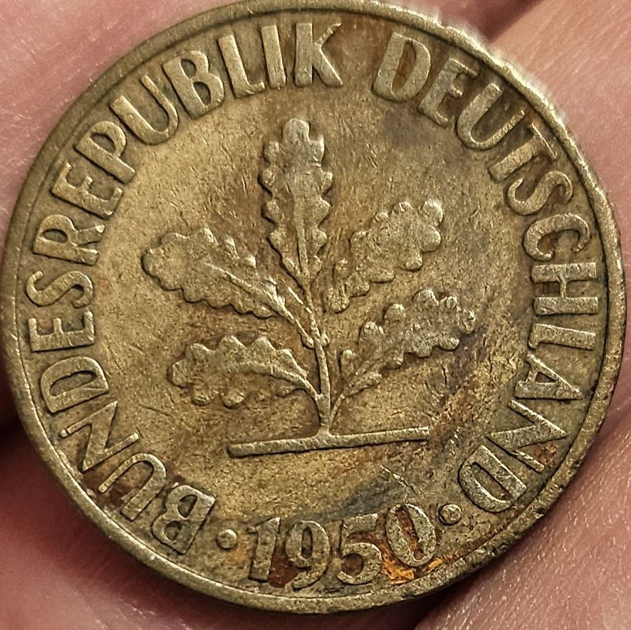 Germany 10 Pfennig 1950 D VF - For Sale, Buy Now Online - Item #738788