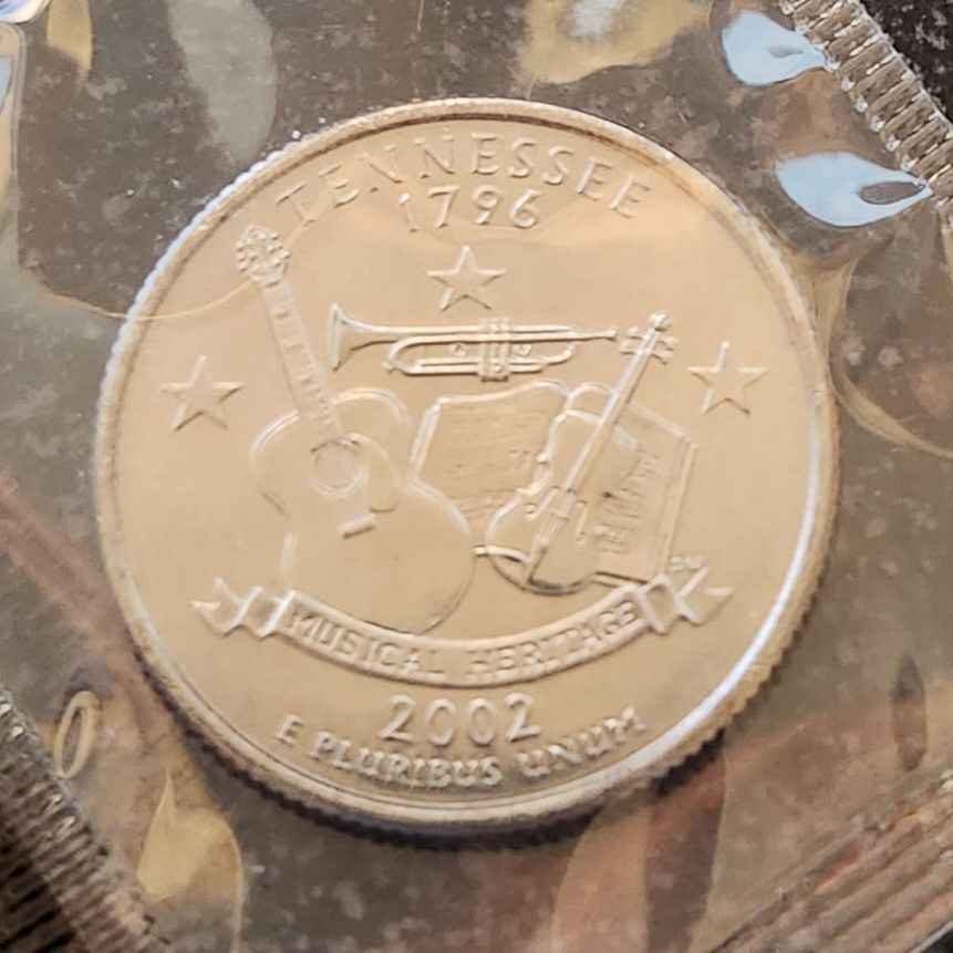 2002-D Tennessee State Quarter - BU in Original Mint Cello - For Sale ...