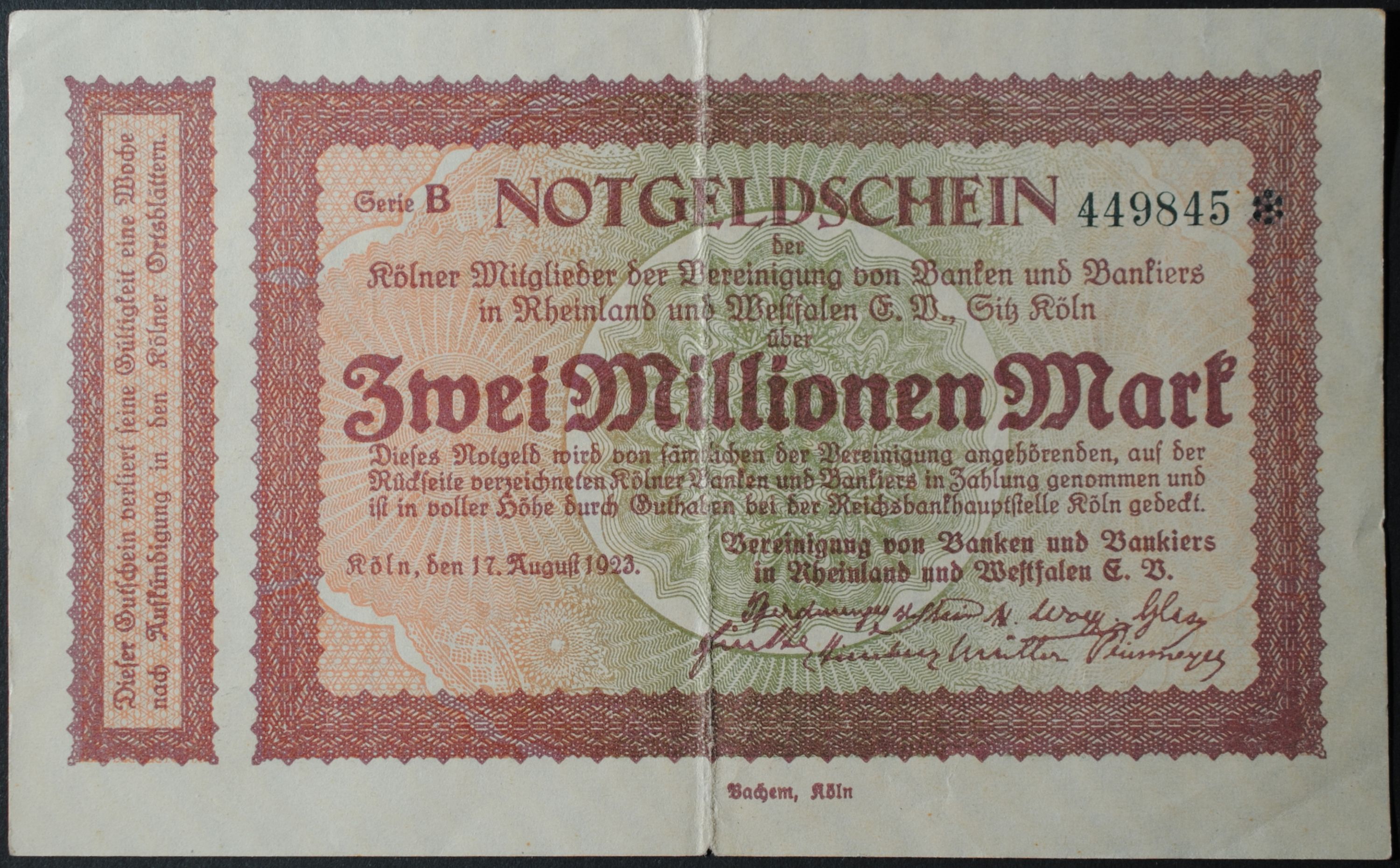 Germany/Koln 2 Million Mark VF - For Sale, Buy Now Online - Item #743920