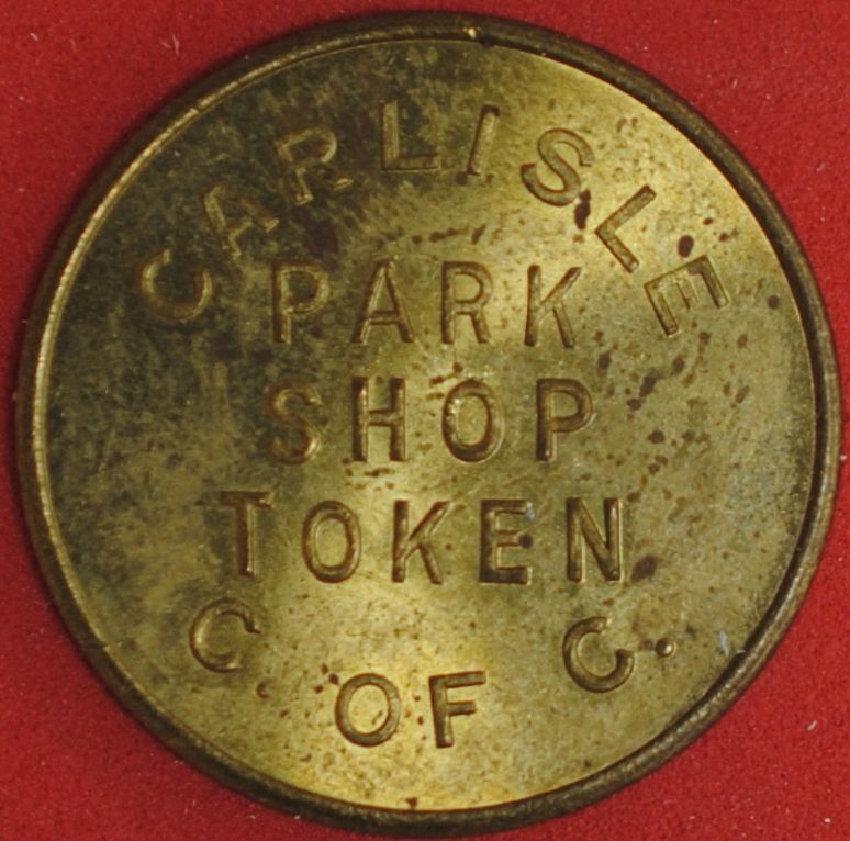 Carlisle Park Shop Token C. of C. Token (Carlisle, PA) - For Sale, Buy ...