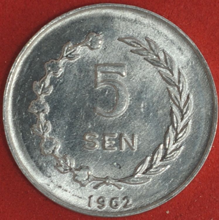 1962 Indonesia/Riau Archipelago 5 Sen BU - For Sale, Buy Now Online ...