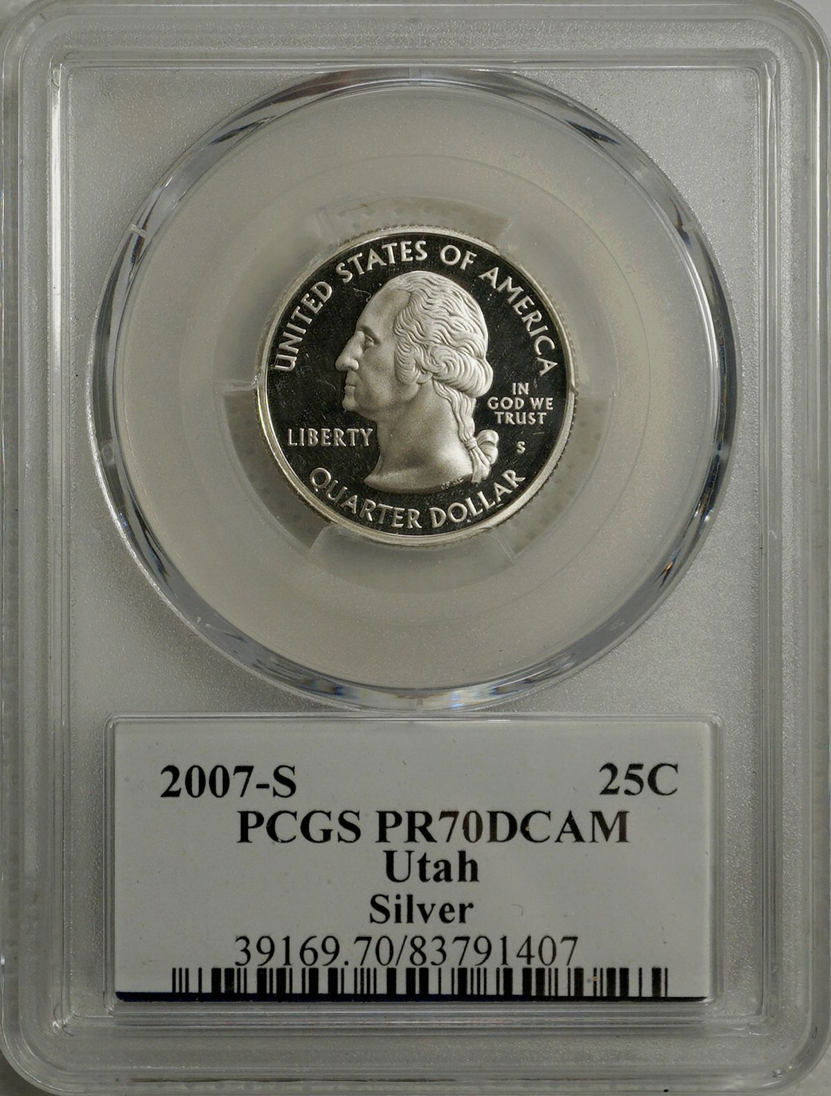 2007 S Utah State Quarter --- Silver Proof --- - For Sale, Buy Now ...