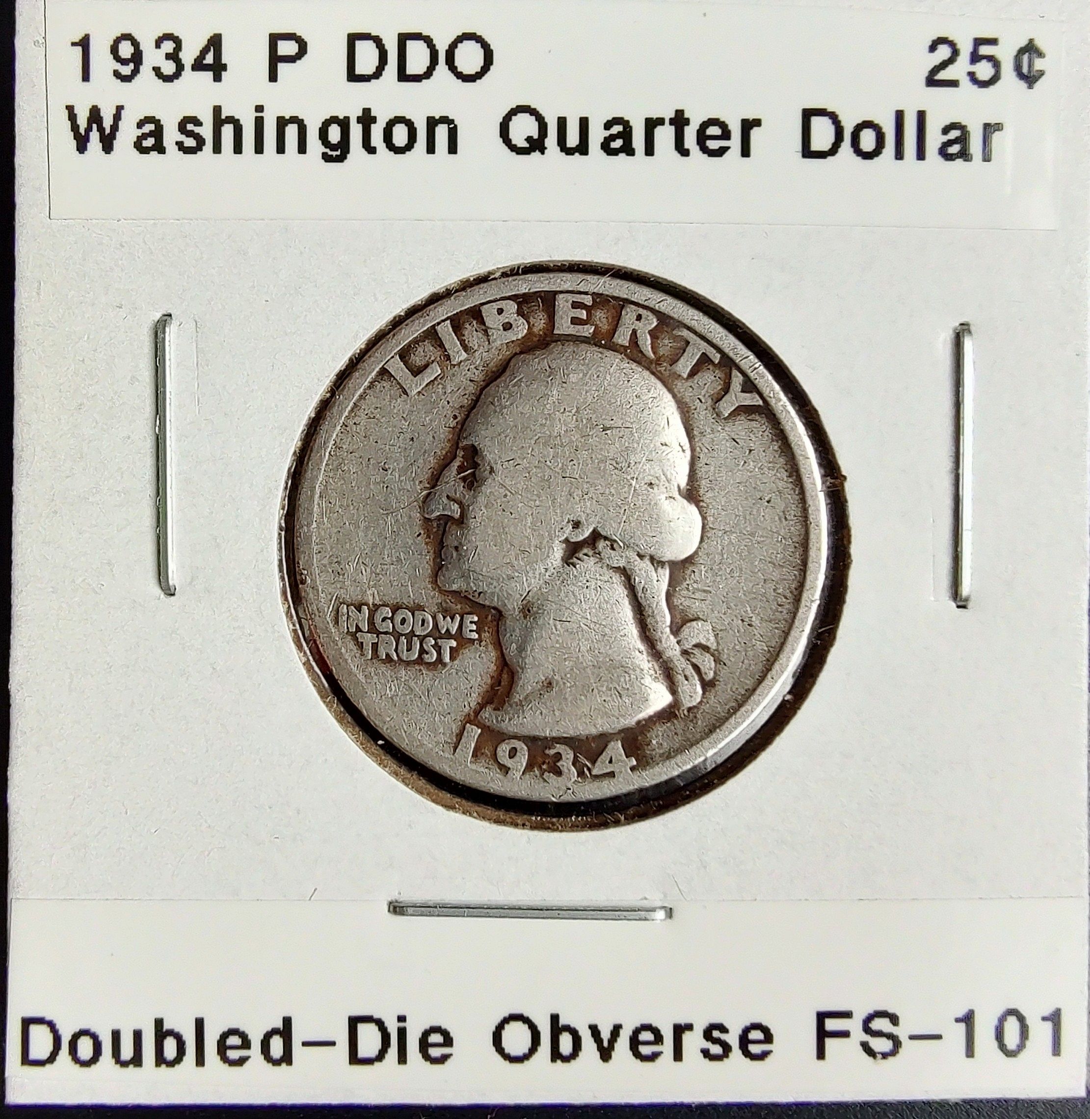 1934 P Washington Quarter Dollar - Doubled Die Obverse - 8 Photos ...