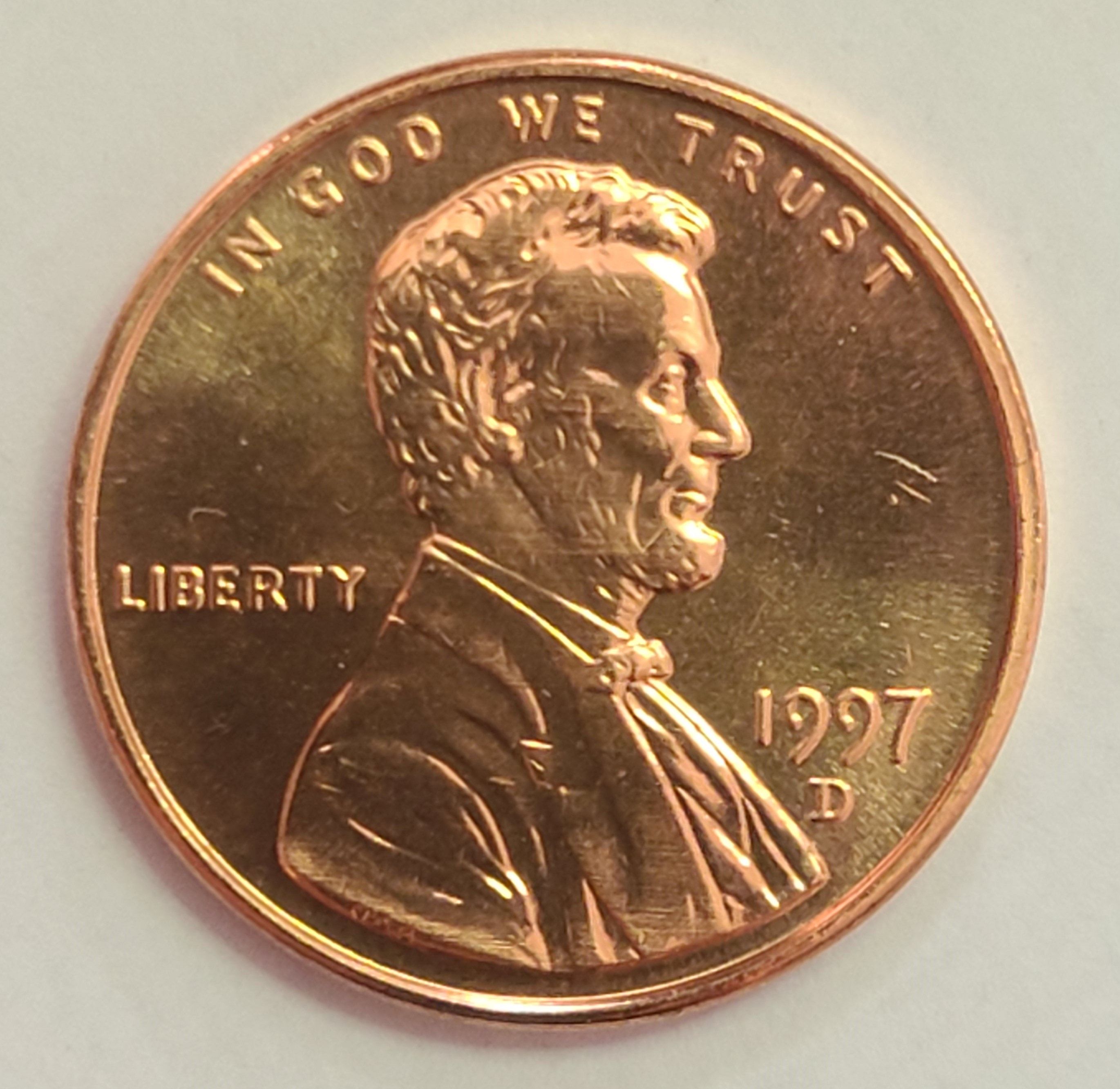 1997-D Lincoln Cent MS-65 (GEM) RED - For Sale, Buy Now Online - Item ...