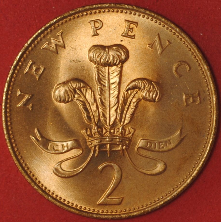 1971 Great Britain 2 New Pence BU - For Sale, Buy Now Online - Item #384537