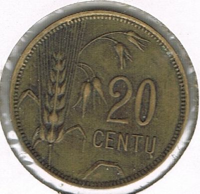 20 Centu, Lithuania, 1925 - For Sale, Buy Now Online - Item #753490