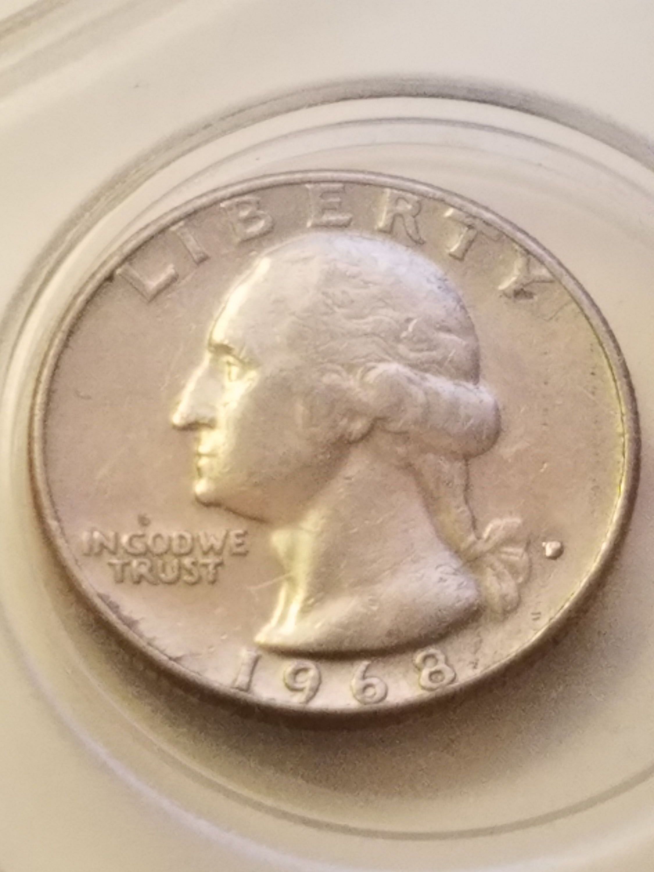 1968 D Washington Quarter Mint Mark Error - For Sale, Buy Now Online ...