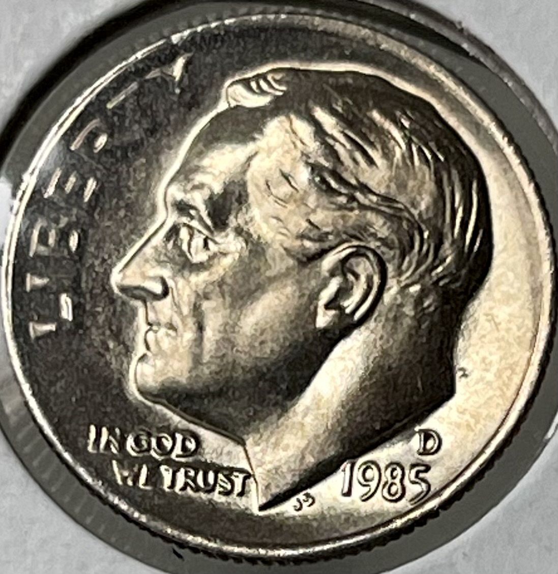 1985-D Roosevelt US Dime ~ Gem/Choice Brilliant Uncirculated MS63 ...