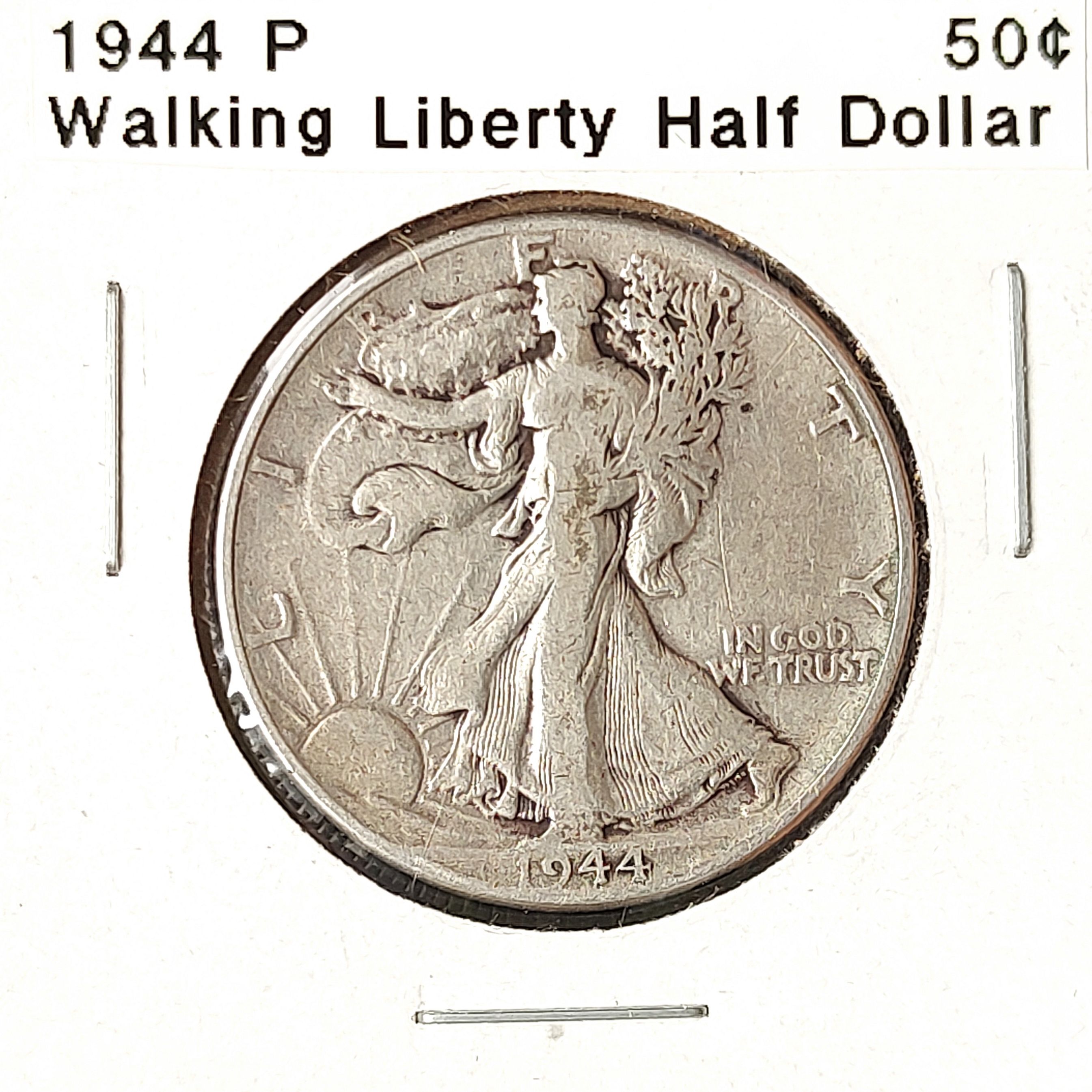 1944 P Walking Liberty Half Dollar - Free Shipping for additional coins ...