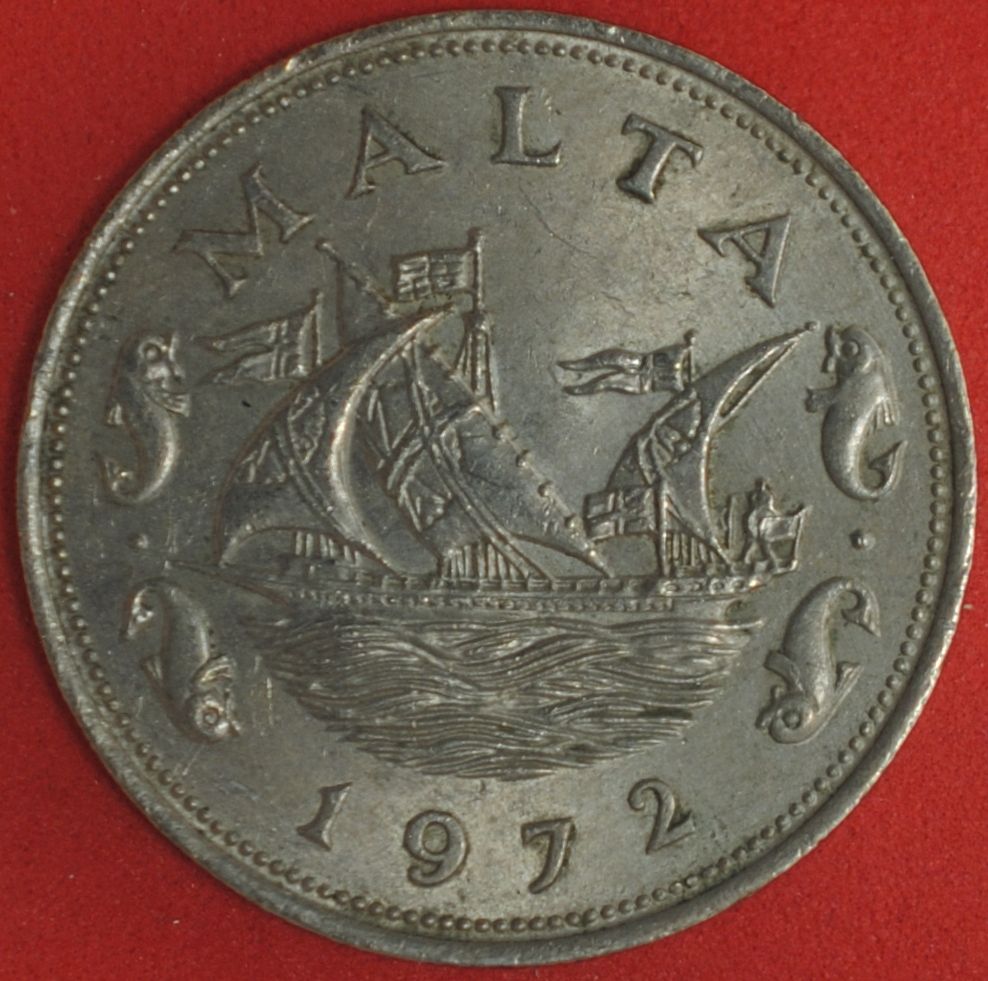 1972 Malta 10 Cents XF - For Sale, Buy Now Online - Item #350118