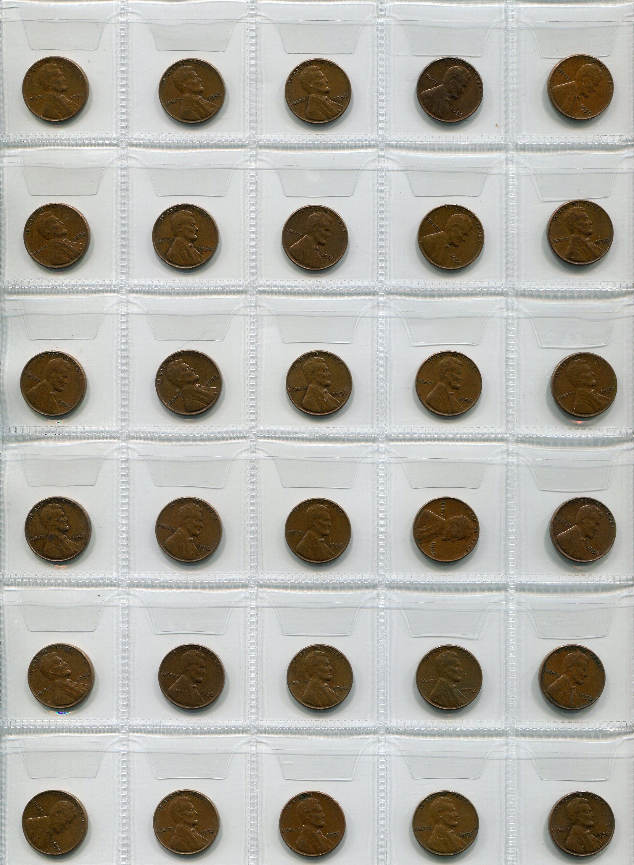 30 - 1956 - P LINCOLN CENTS - VERY FINE - For Sale, Buy Now Online ...