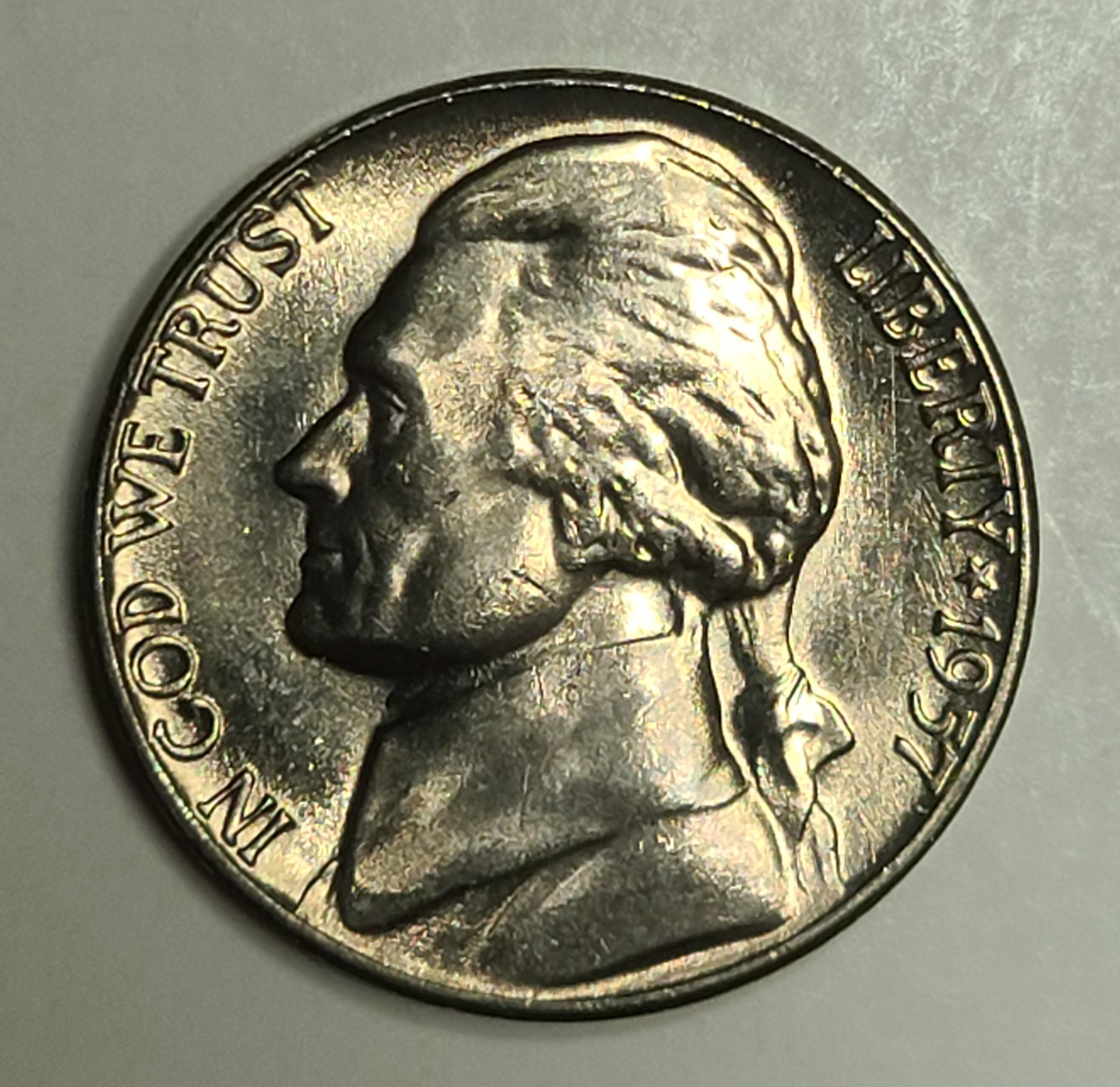 1957 Jefferson NIckel MS-64 (Near Gem) Strong Strike - For Sale, Buy ...