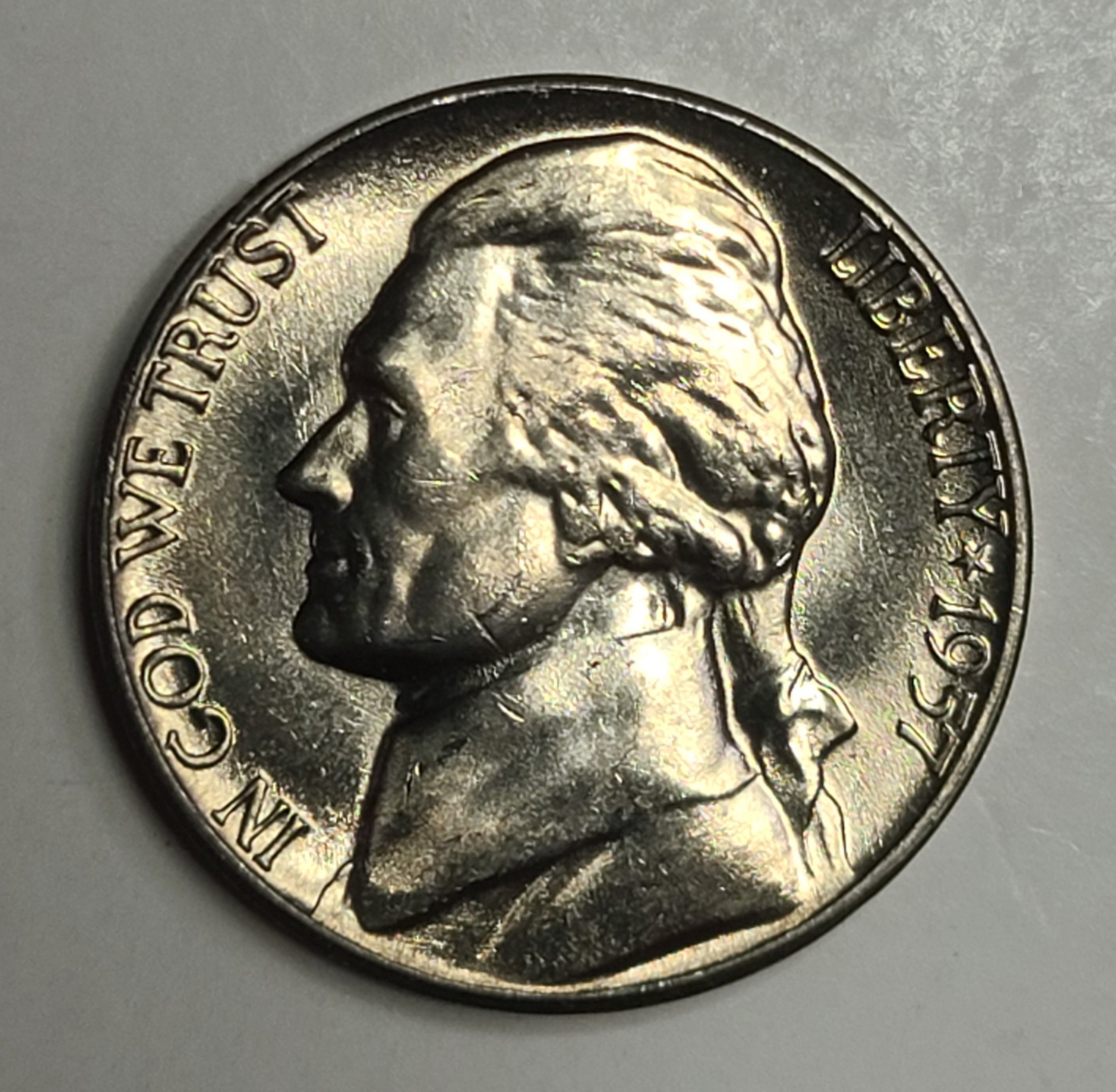 1957 Jefferson Nickel MS-64 (Near Gem) 1 Step Strong Strike - For Sale ...