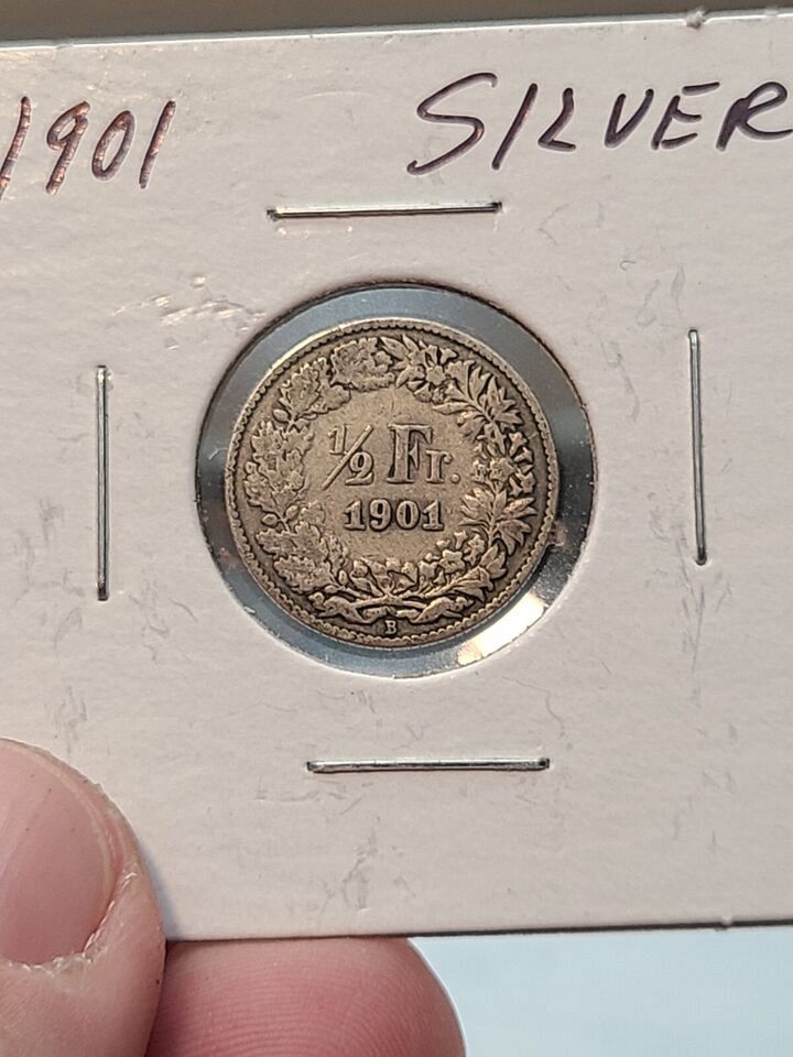 1901 Swiss Half Franc - ***SILVER*** Antique Coin in Great Condition ...
