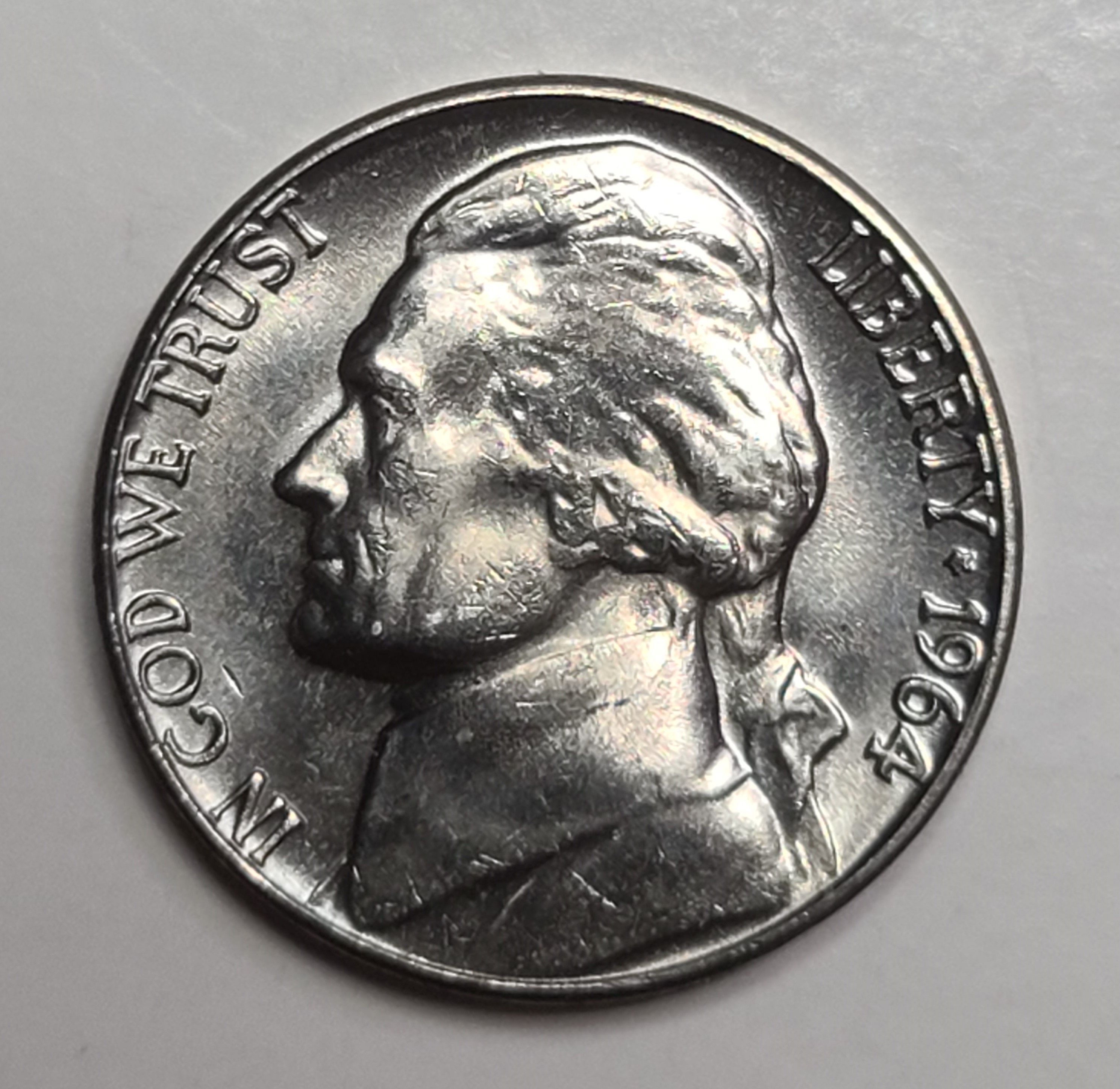 1964 Jefferson NIckel MS-64 (Near Gem) Strong Strike - For Sale, Buy ...