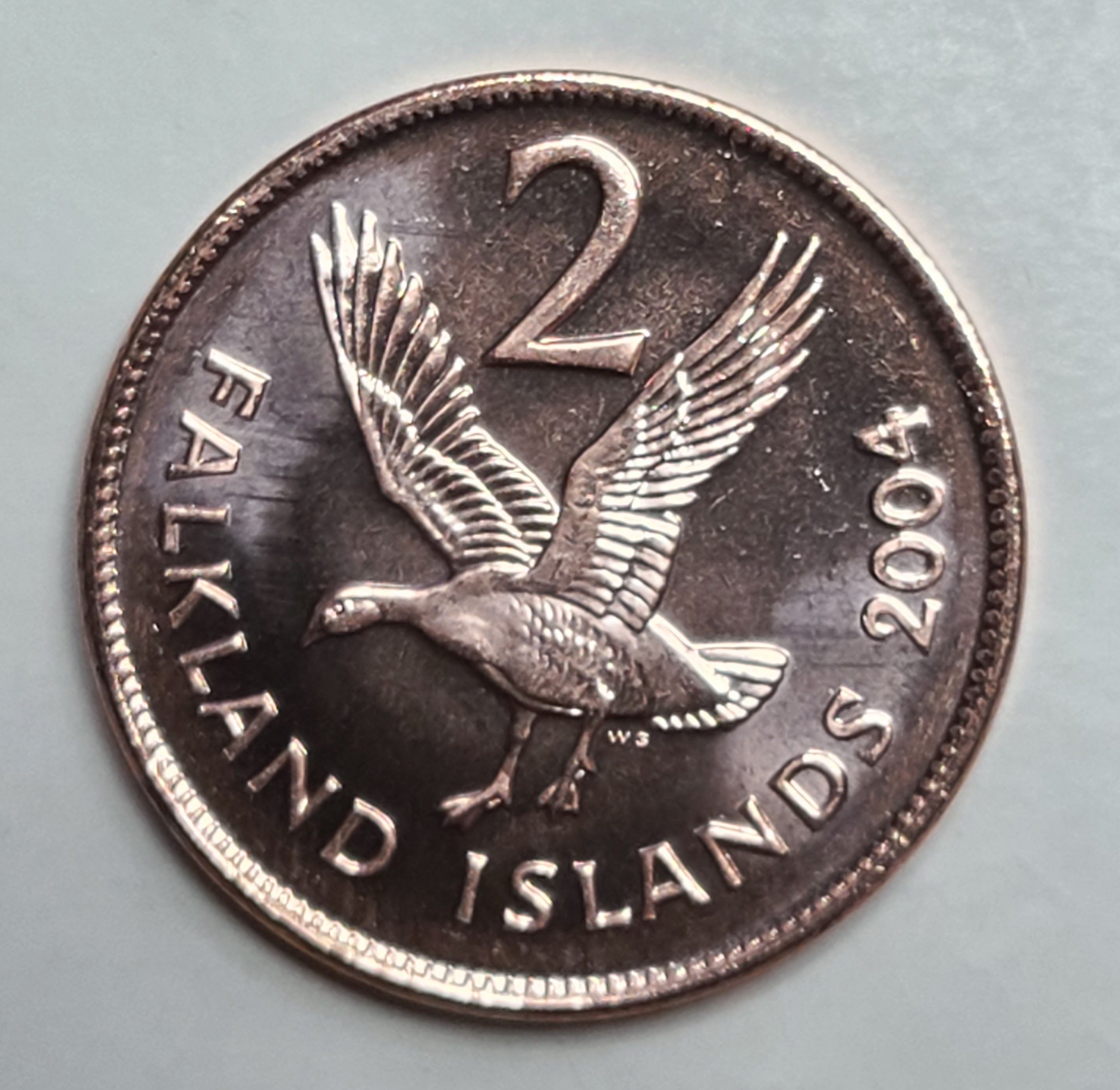 FALKLAND ISLANDS 02 Pence 2004 MS-63 (Choice BU) RED - For Sale, Buy ...