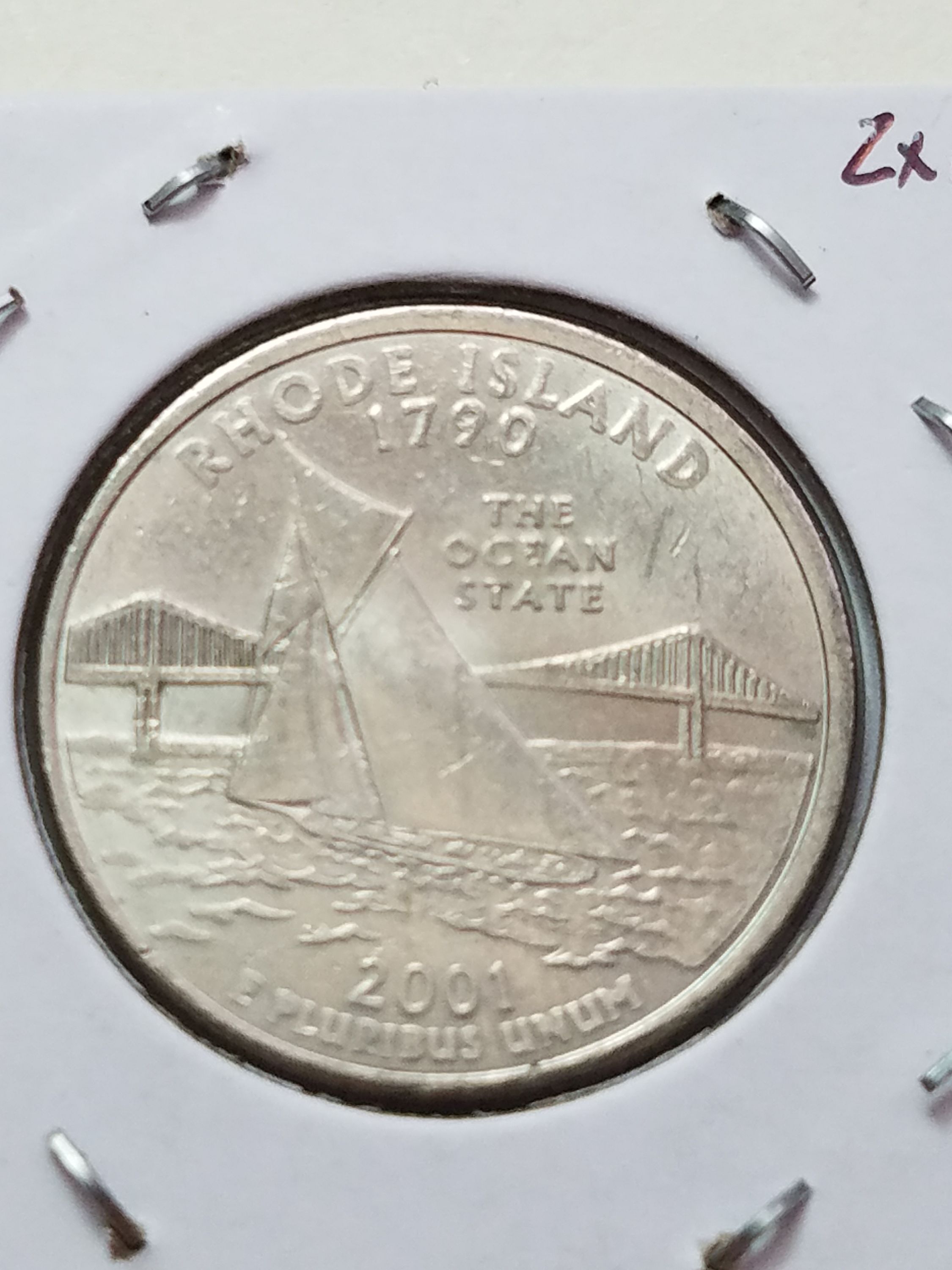 2001 D Rhode Island State Quarter Double Off Center - For Sale, Buy Now ...