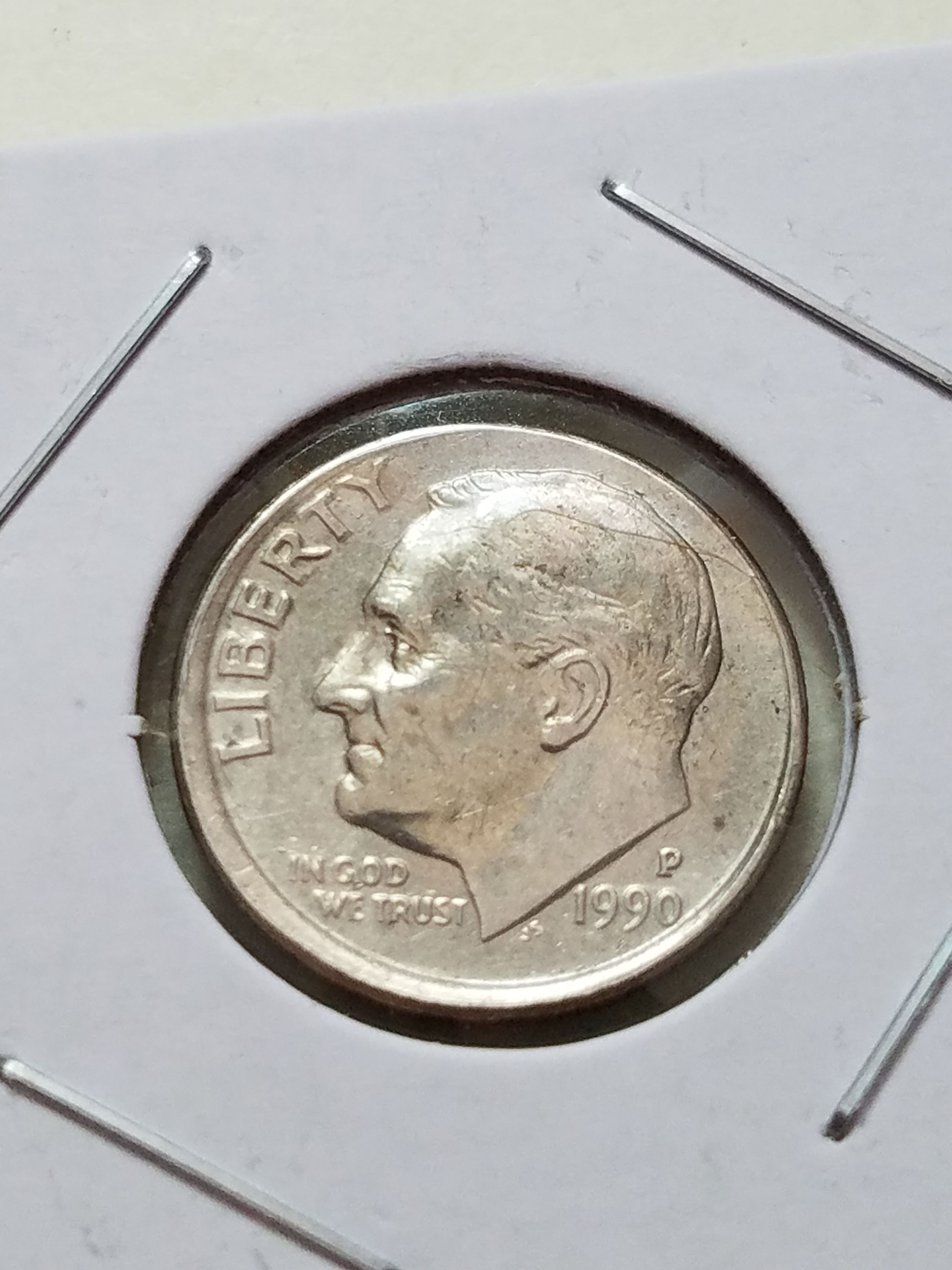 1990 P Roosevelt Dime Off Center - For Sale, Buy Now Online - Item #771474