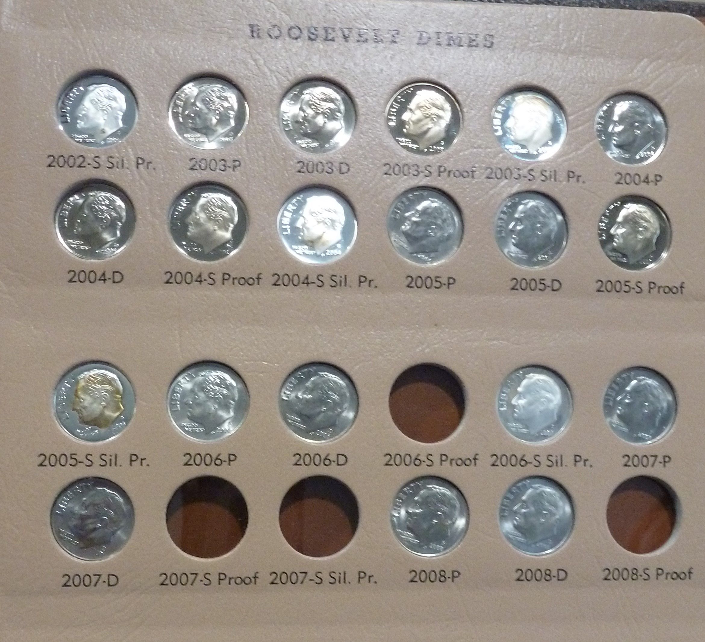 1946 TO 2006 BRILLIANT UNCIRCULATED ROOSEVELT DIME SET WITH ALBUM - For ...