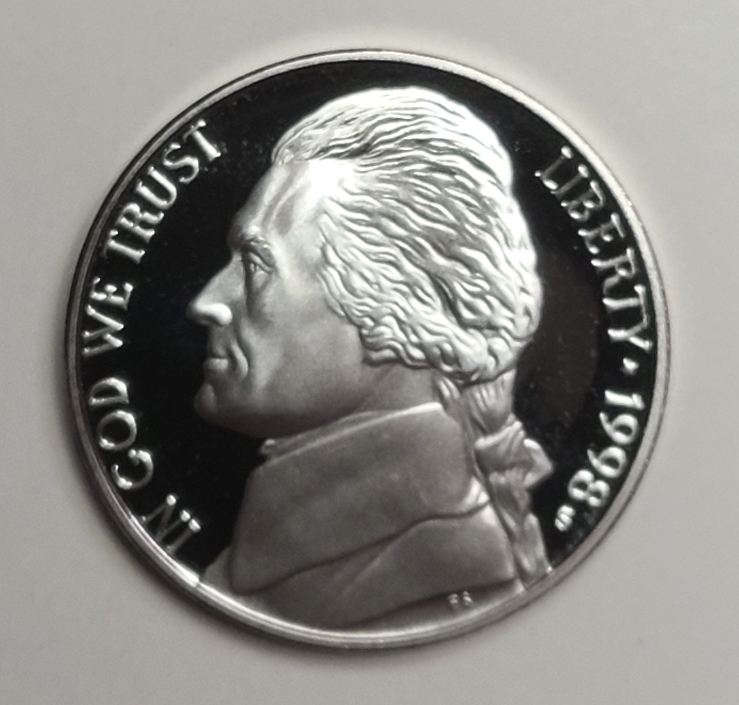1998-S Jefferson Nickel Proof-64 (Near Gem) FULL STEPS=6 SHARP STRIKE ...