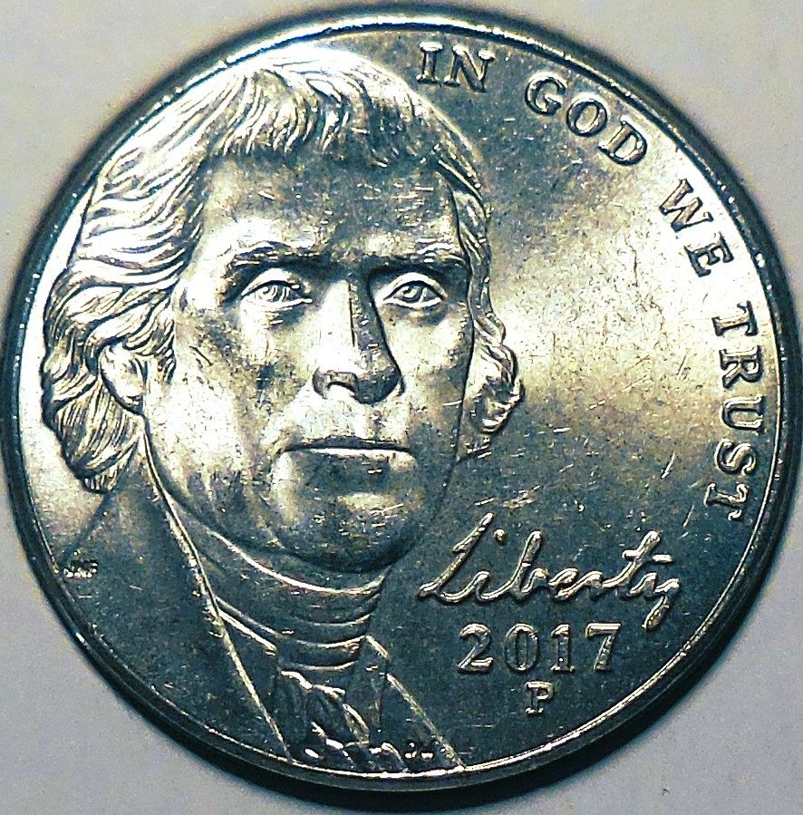2017-P Jefferson Nickel with Die Chip Error - For Sale, Buy Now Online ...