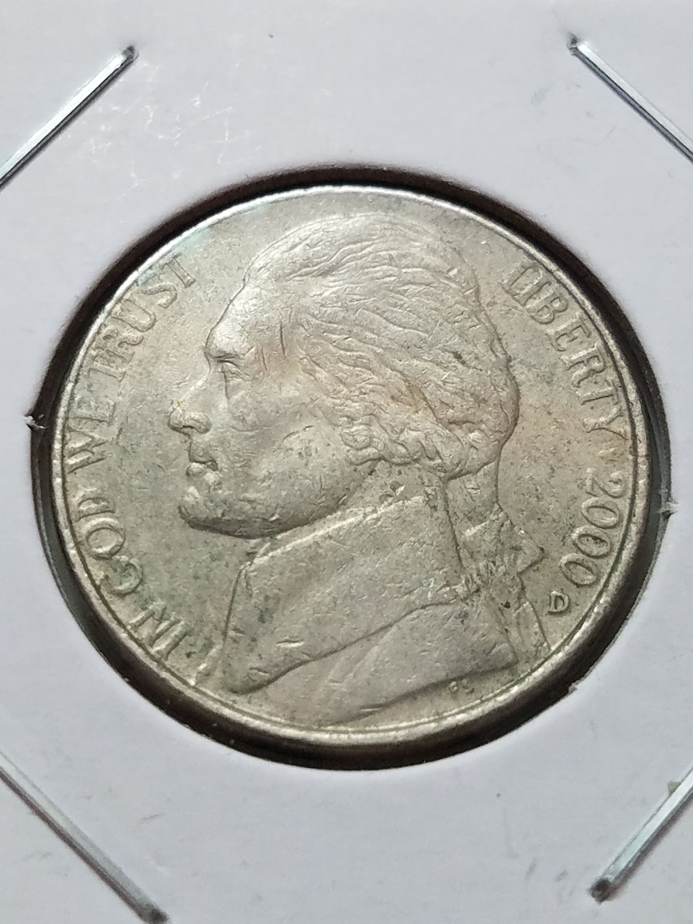 2000 D Jefferson Nickel Error Off-Center - For Sale, Buy Now Online ...