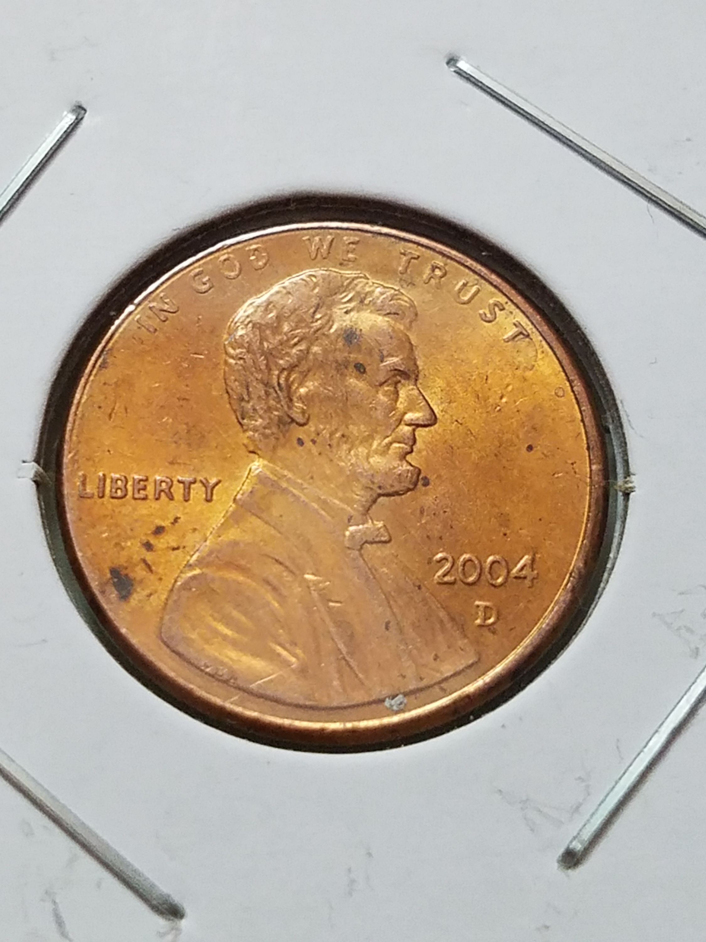 2004 D Lincoln Penny DDR Toned - For Sale, Buy Now Online - Item #773484