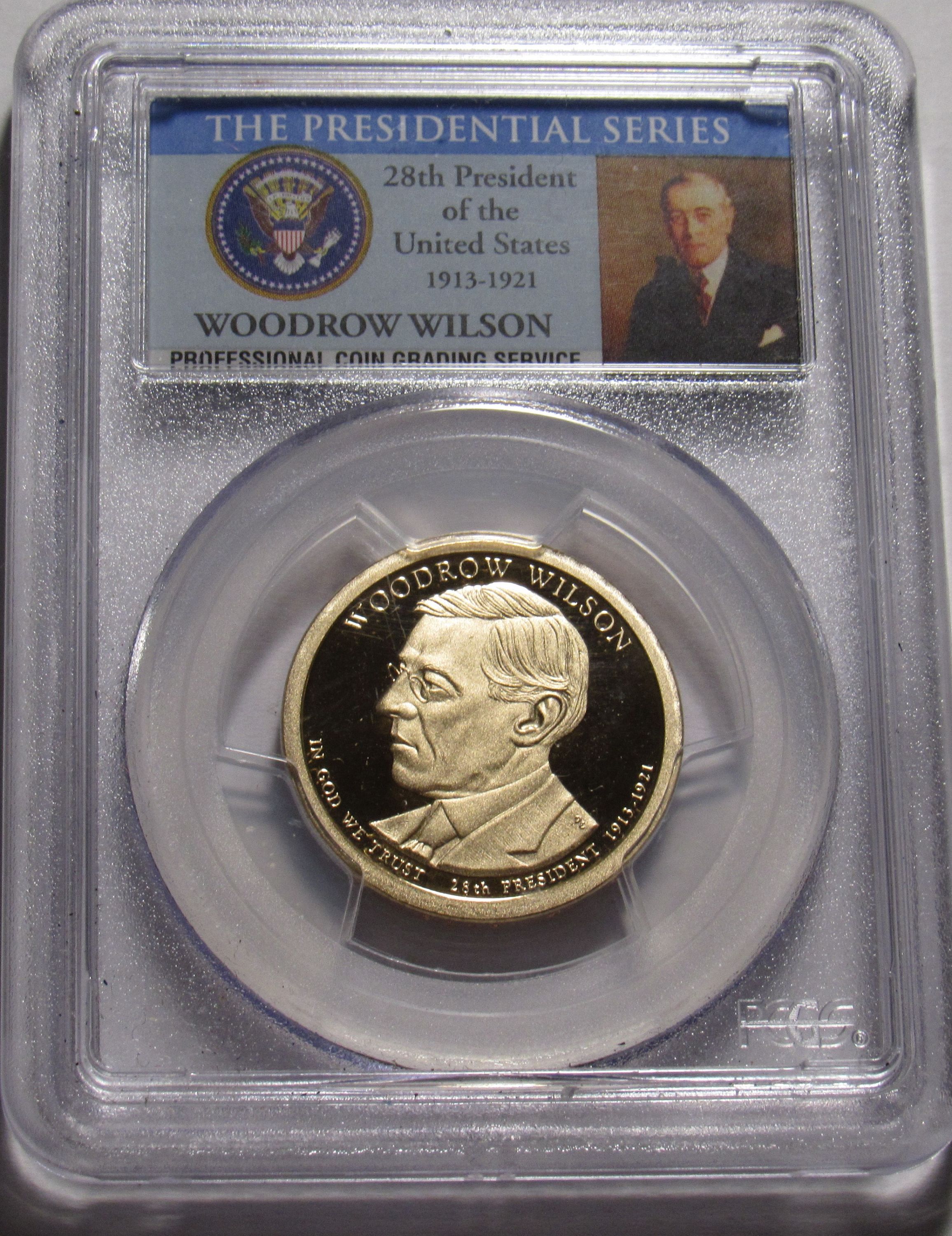 2013 S Proof Presidential Dollar: Woodrow Wilson Graded by PGCS ...