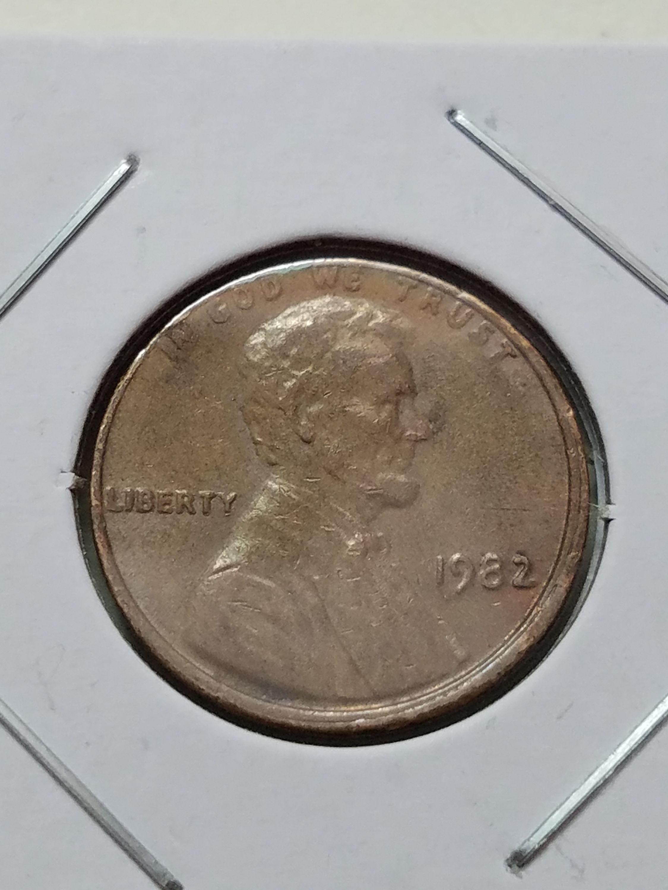 1982 P Lincoln Penny Off Center - For Sale, Buy Now Online - Item #775777